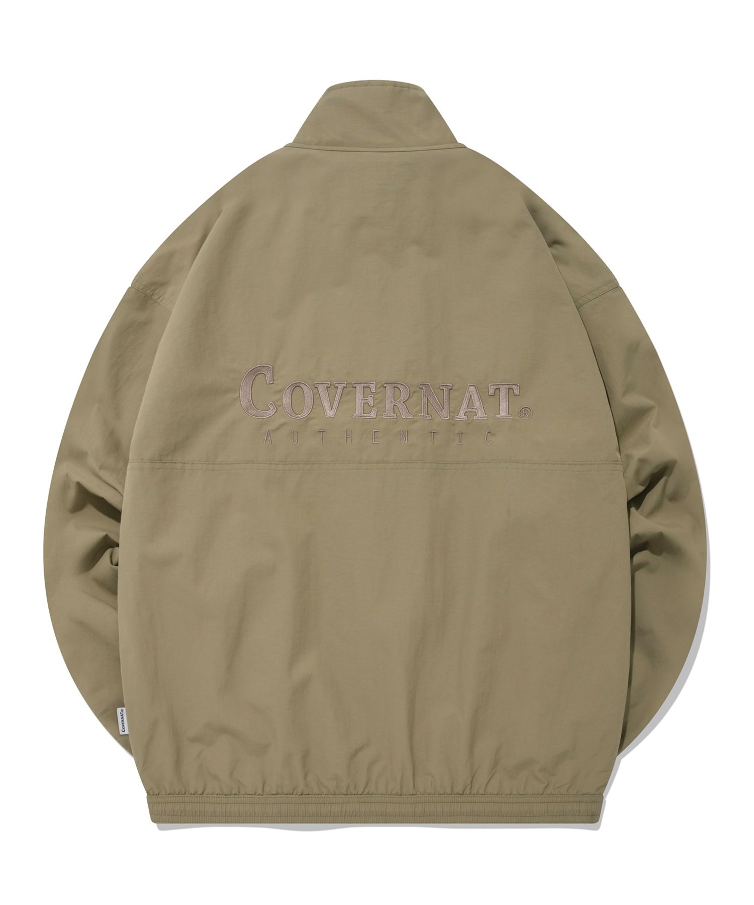 MUSINSA | COVERNAT Big logo track jacket khaki