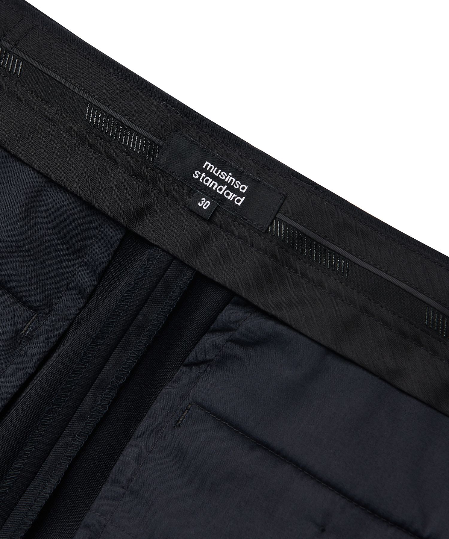 MUSINSA | MUSINSA STANDARD WOOL BLEND RELAXED TAPERED HIDDEN ELASTIC ...