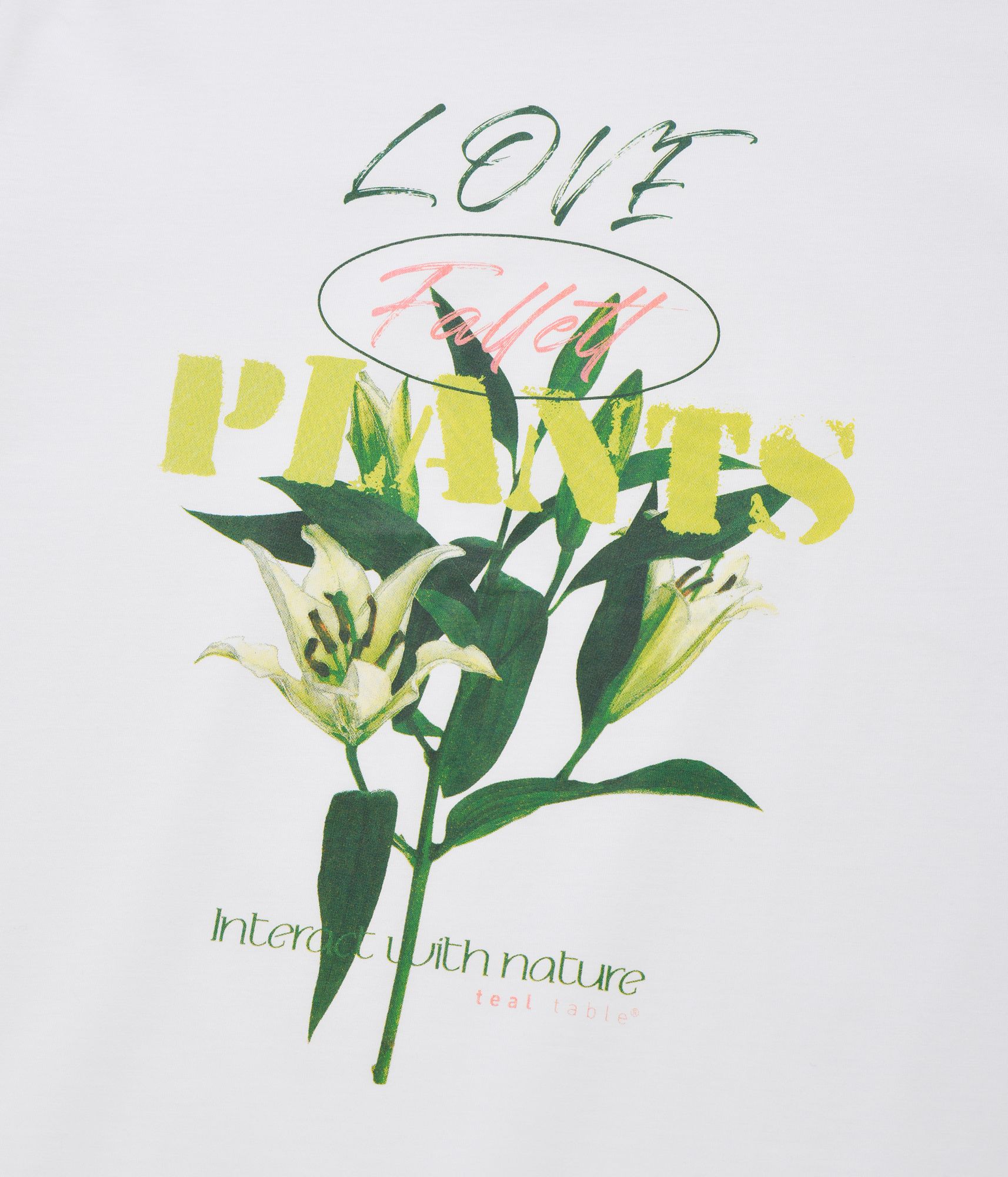 MUSINSA | FALLETT [Fallet x TEAL TABLE] A bouquet short-sleeved T-shirt ...