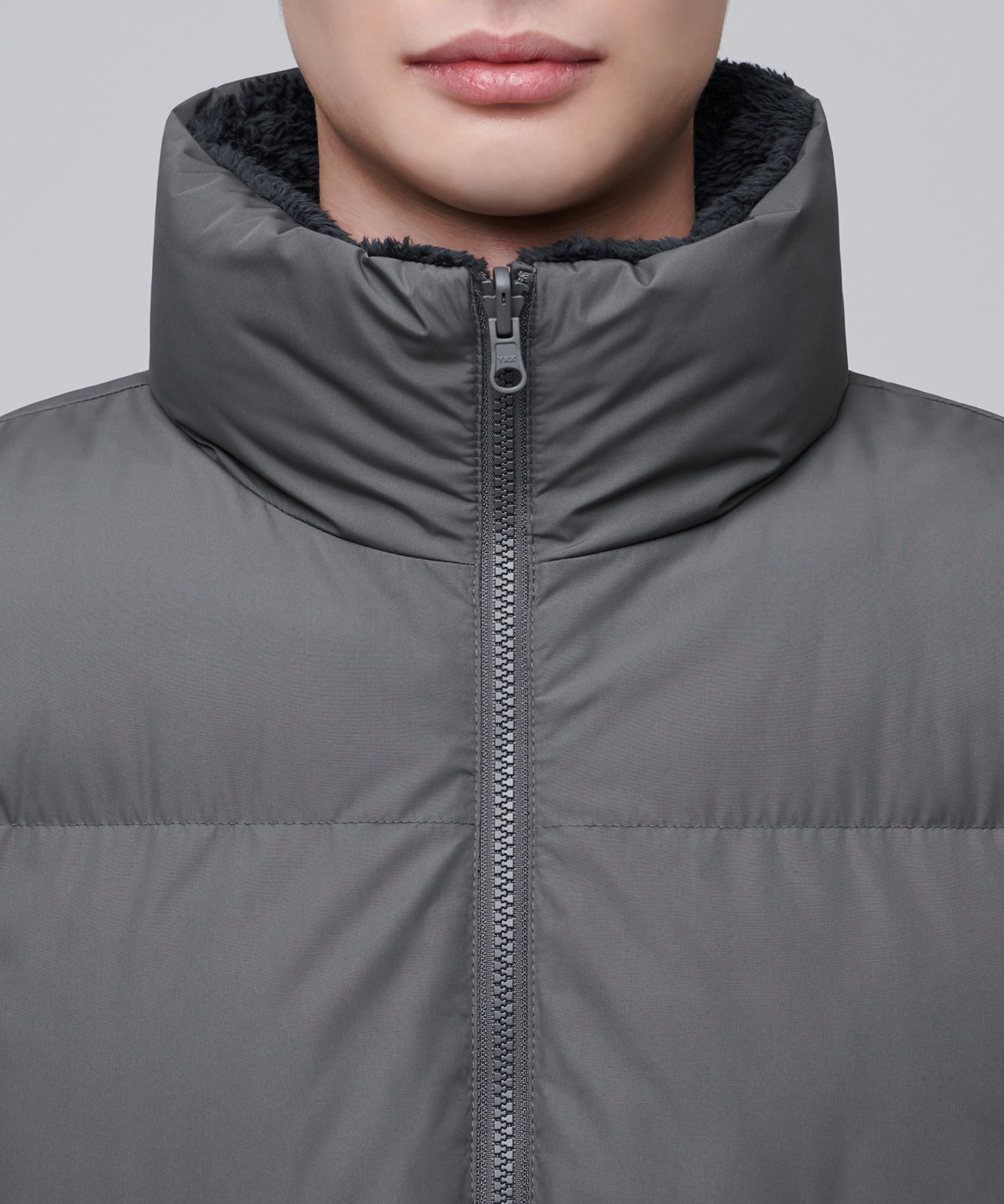 MUSINSA | MUSINSA STANDARD Daily Puffer Reversible Fleece Short Padding ...