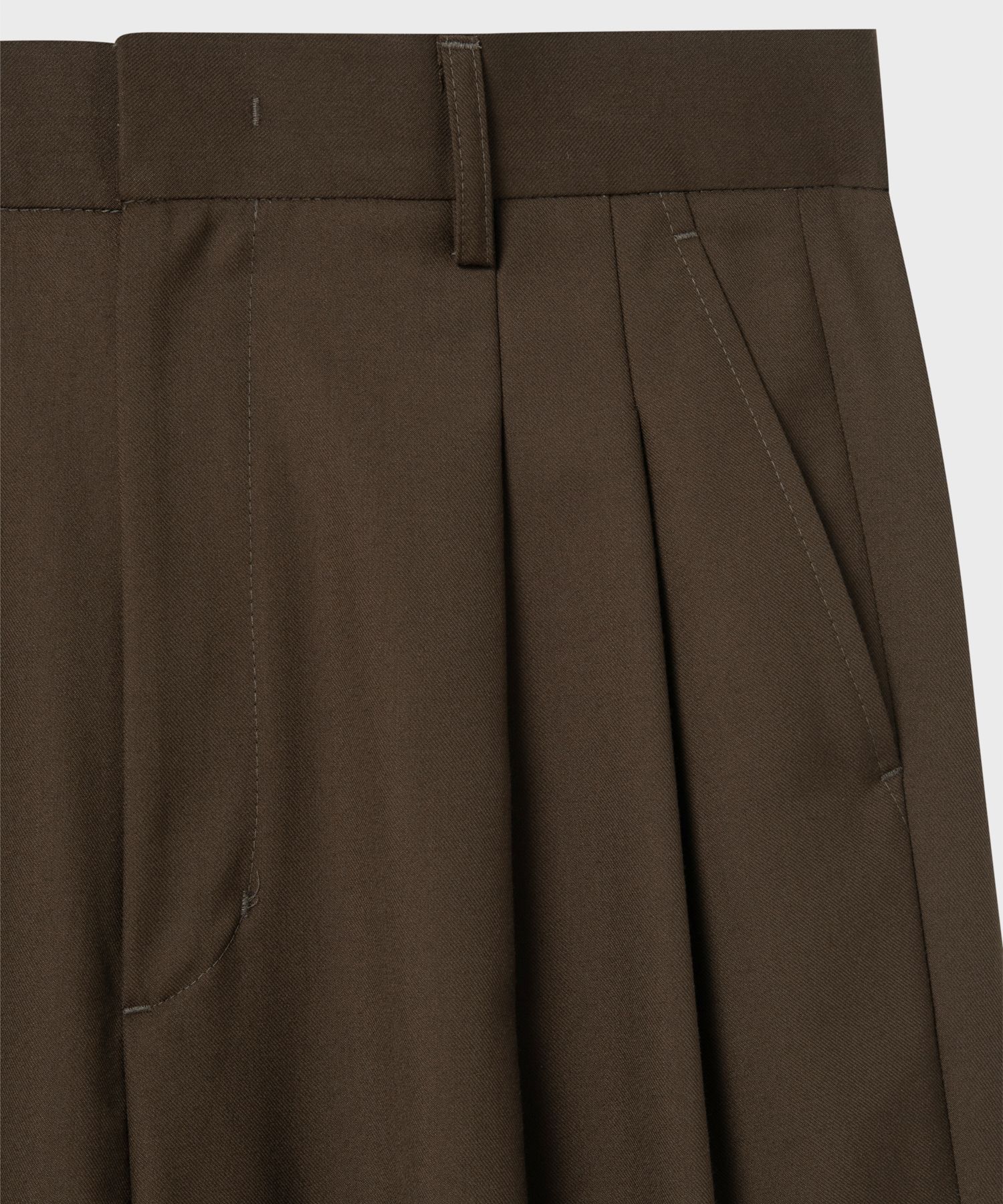 MUSINSA | NONBLANK Double Pintuck Wide Slacks_BROWN