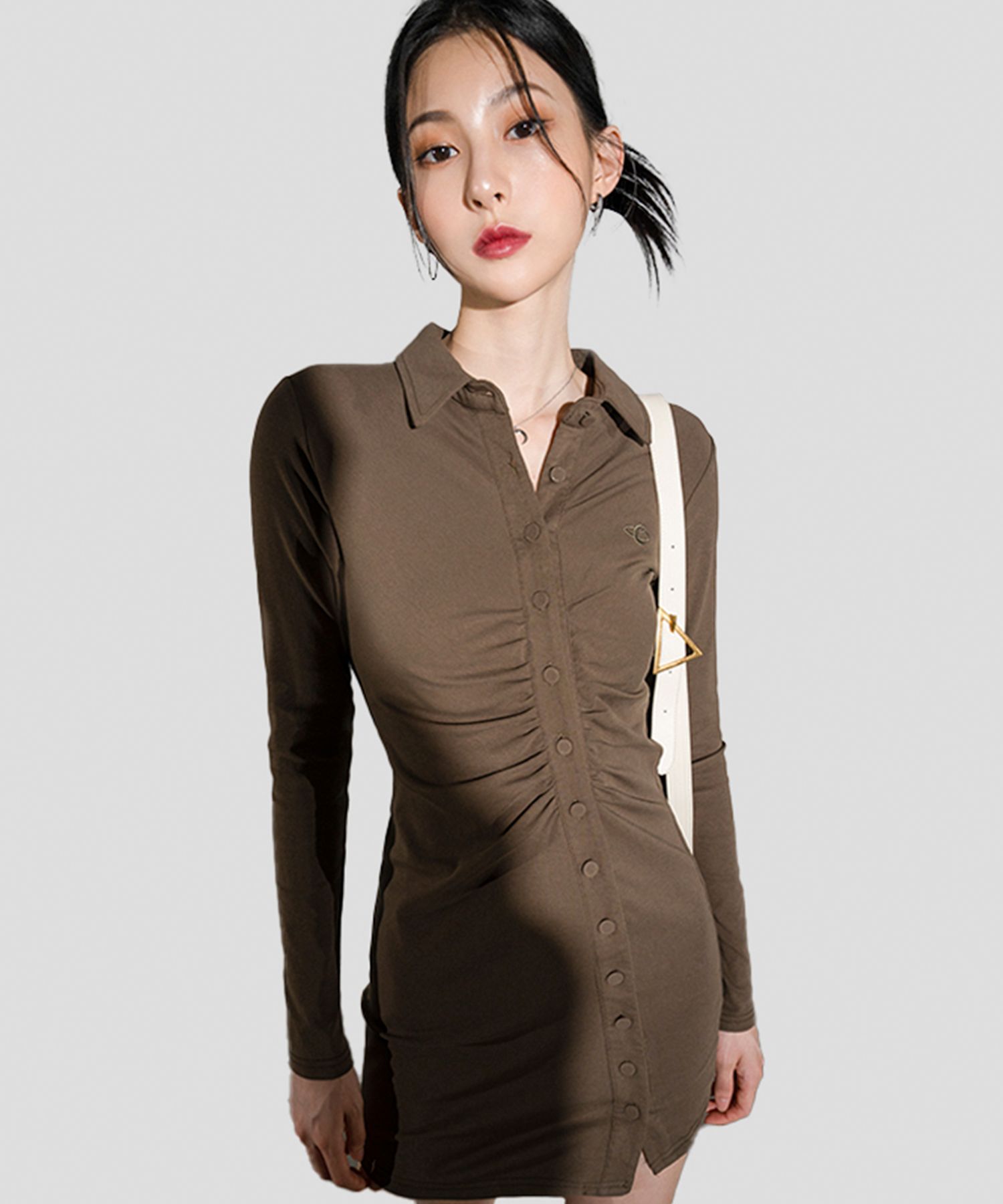 MUSINSA | AVANDRESS Diagonal Slim Dress - 3COL