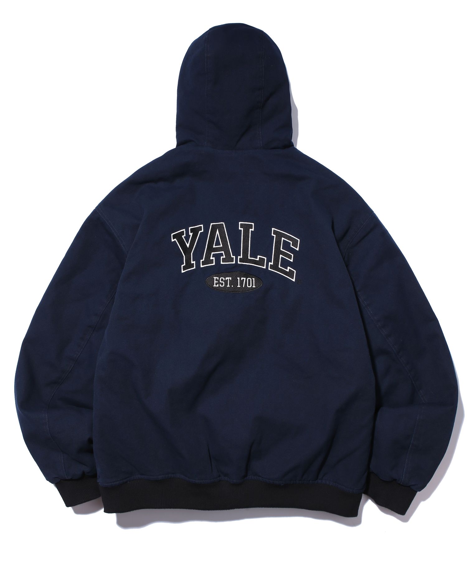 MUSINSA | YALE CANVAS DENIM QUILTED JACKET NAVY