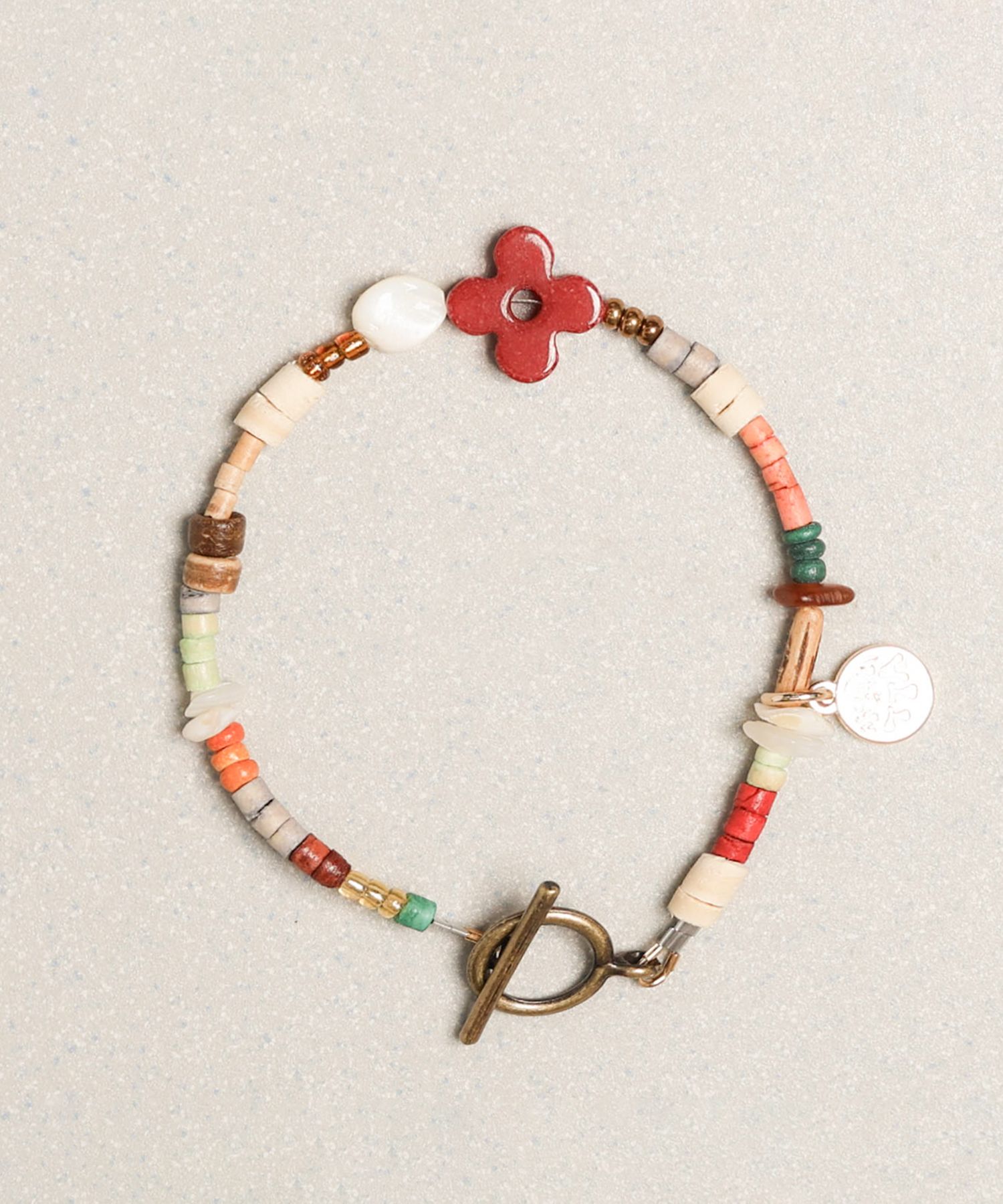 MUSINSA | TOWTOW ARCHIVE Clover symbol bracelet vintage red