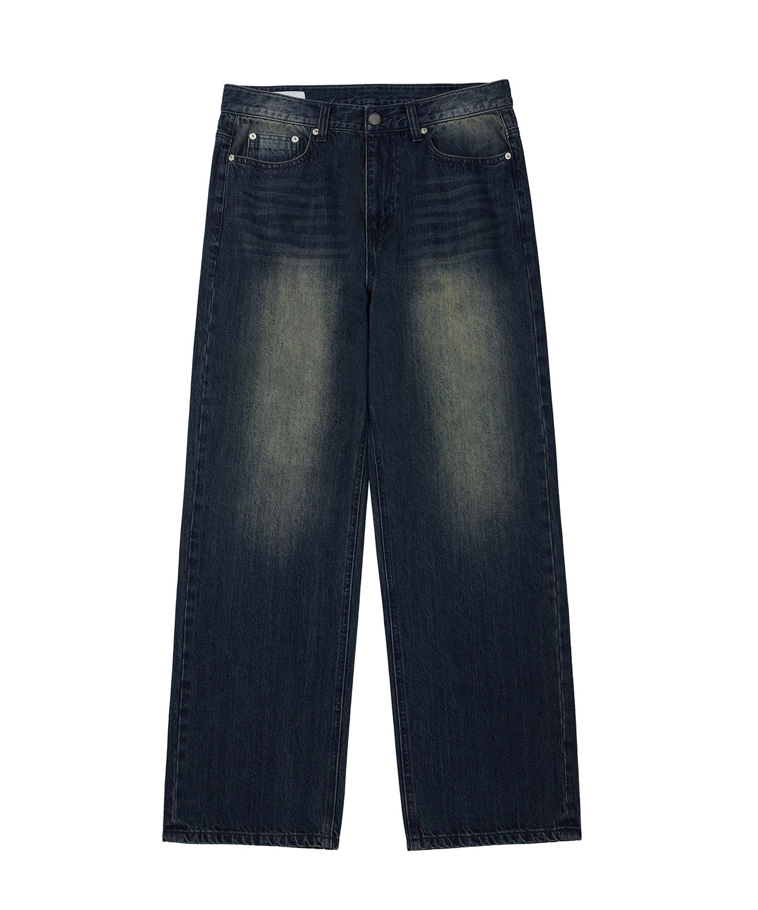 MUSINSA | OURDAYZ Semi-wide denim pants [WASHED DARK BLUE]