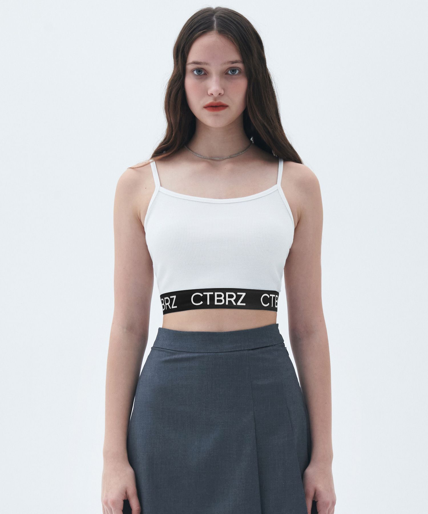 MUSINSA公式 | CITYBREEZE WOMAN Logo banding sleeveless top_IVORY