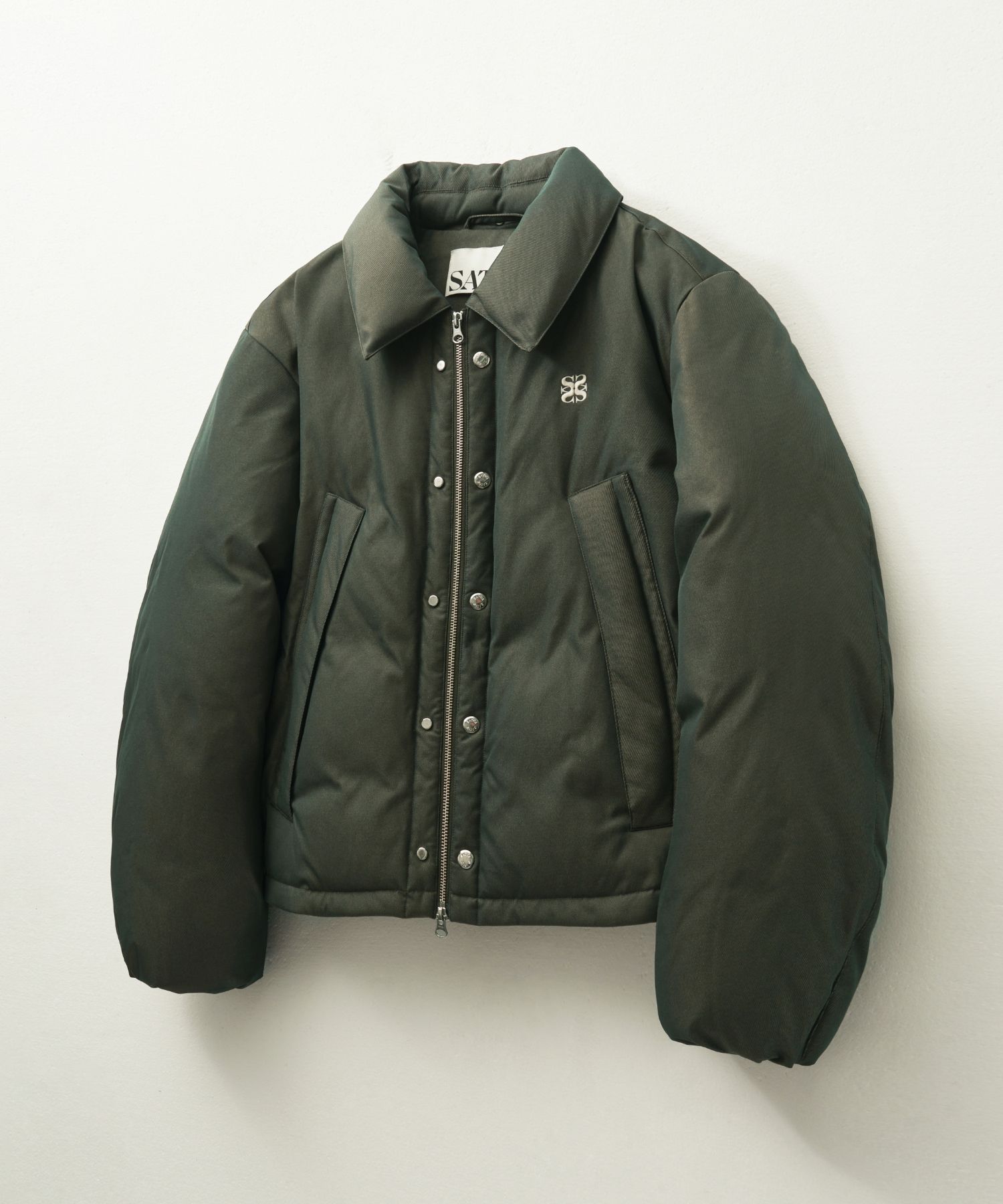 MUSINSA公式 | SATUR Leche Two Tone Duck Down Padding Glitter Green Brown