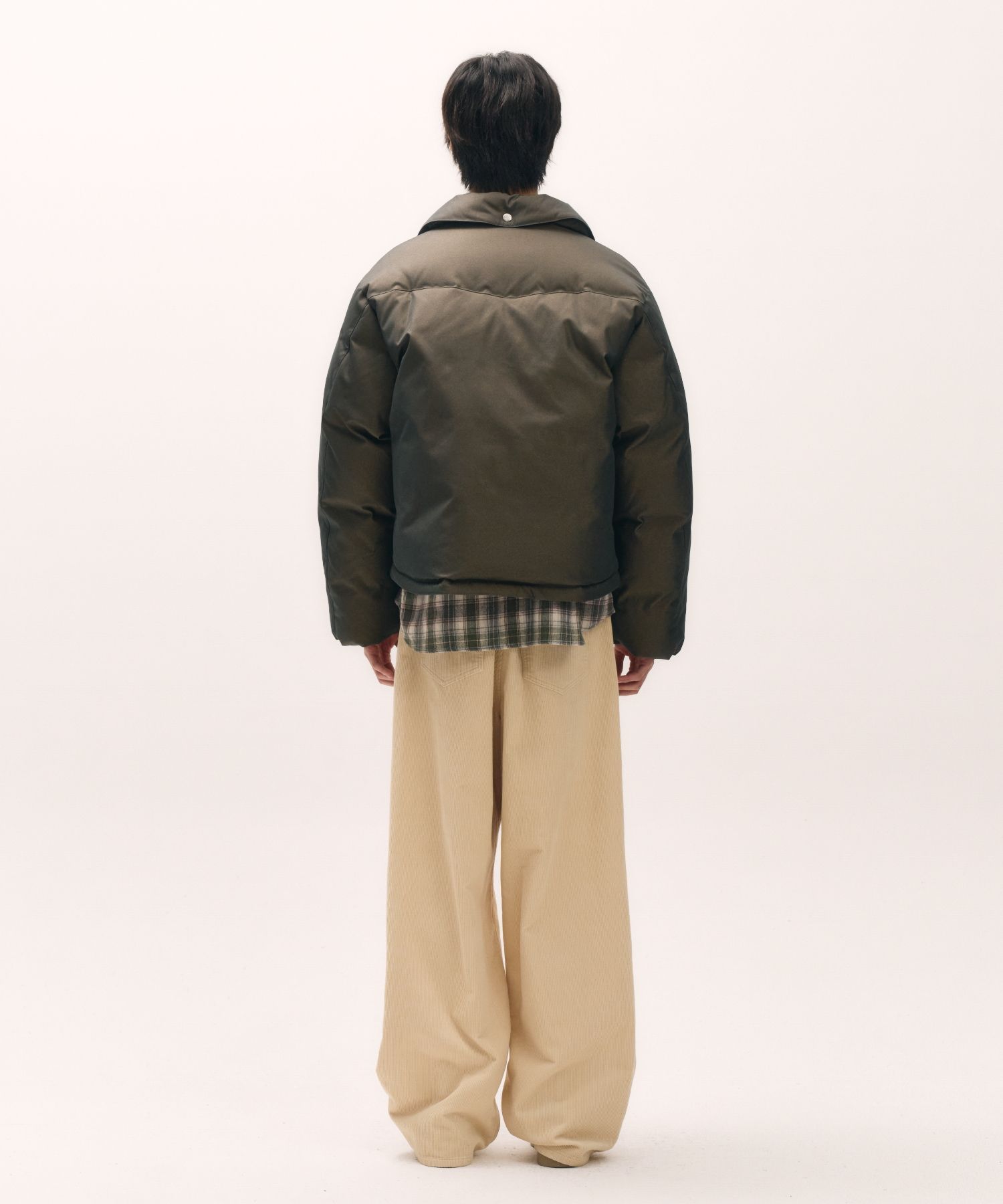 MUSINSA公式 | SATUR Leche Two Tone Duck Down Padding Glitter Green Brown