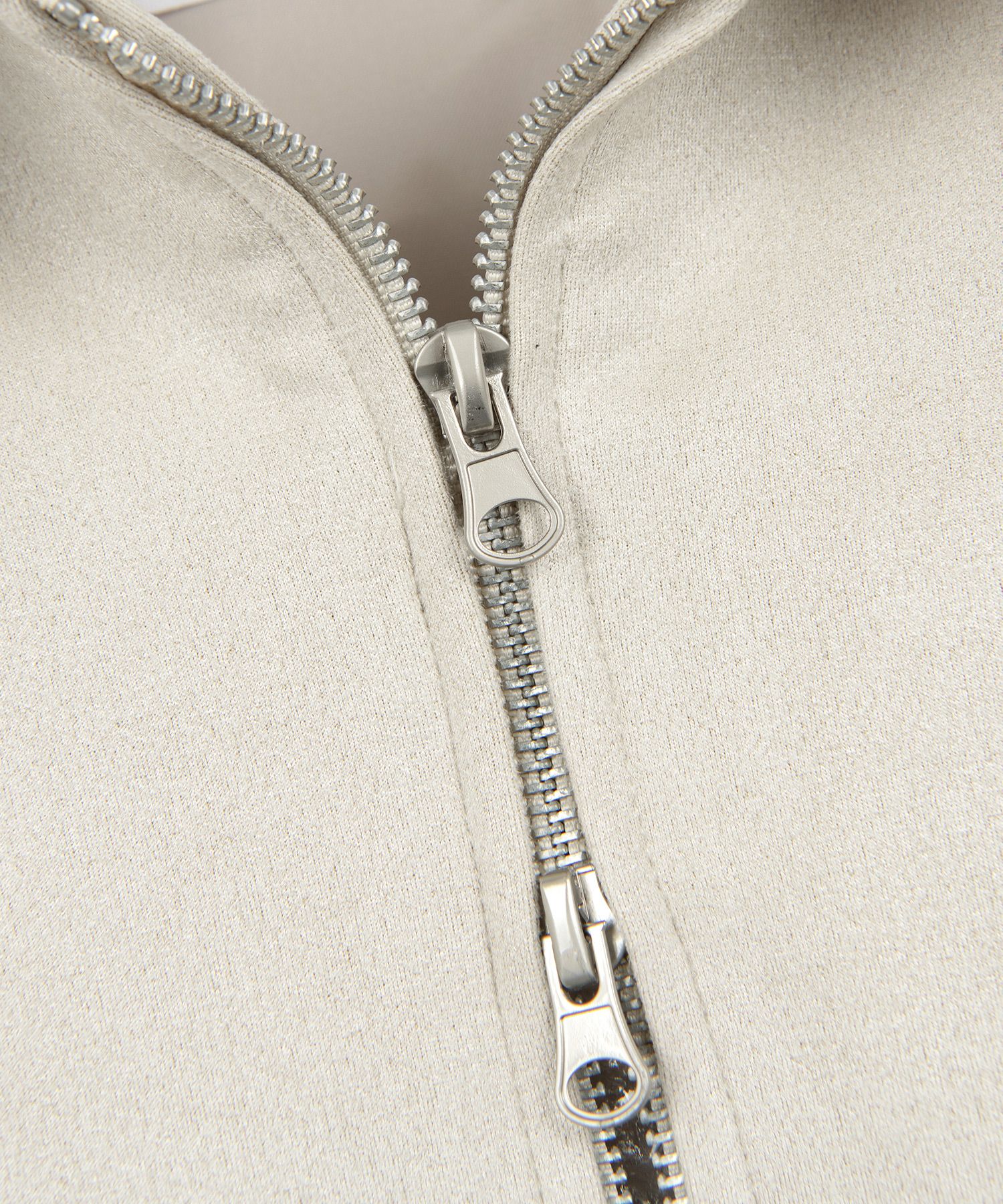 MUSINSA | PLACE STUDIO Vegan Suede Crop Single Zip-up Trucker Jacket Jumper