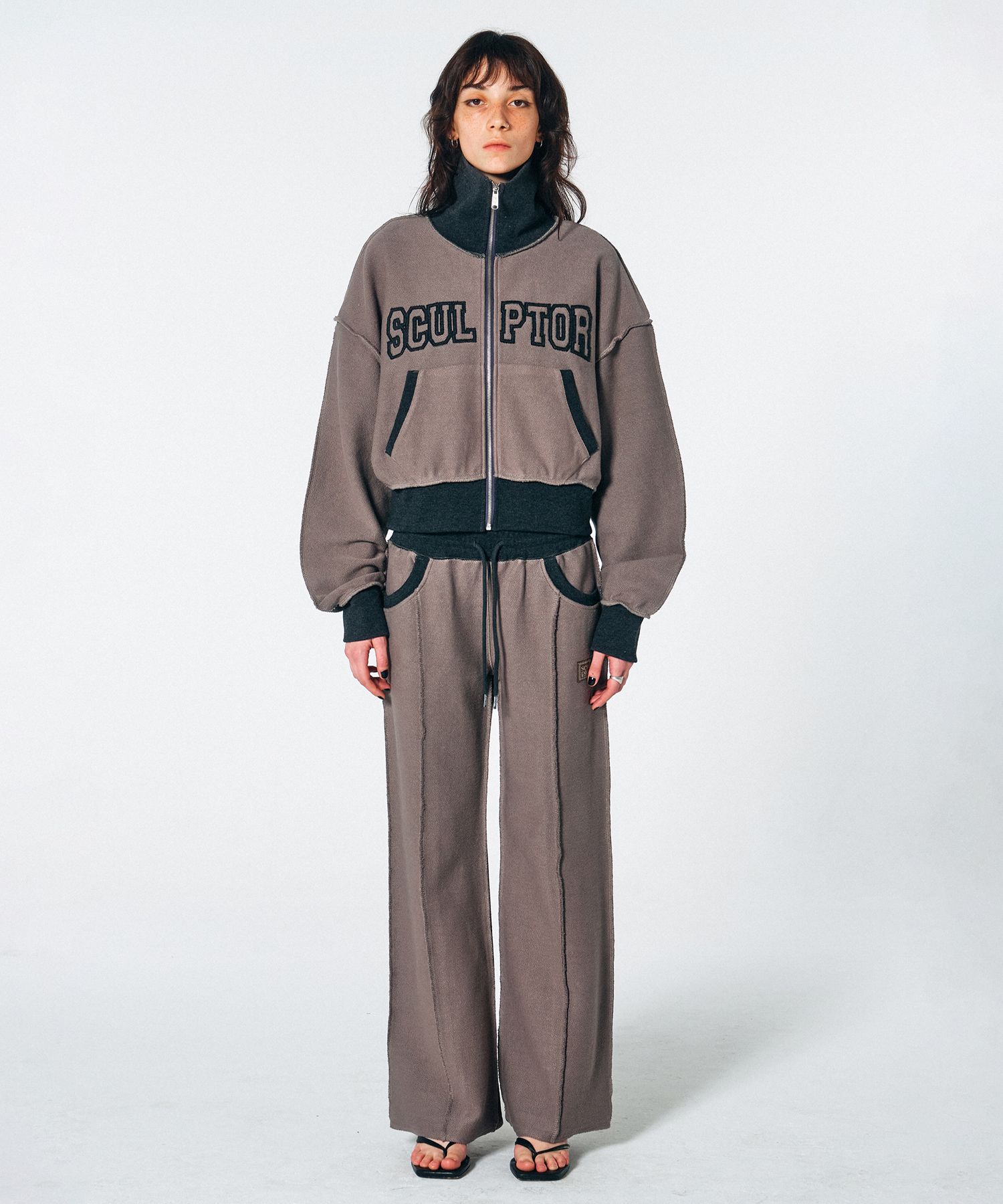 MUSINSA | SCULPTOR Inside-Out Sweatpants Ash-Reverse