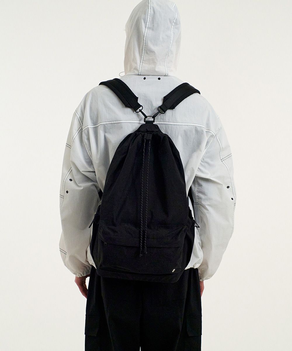 MUSINSA | MMGL 2WAY DRAW STRING BACK PACK (BLACK)