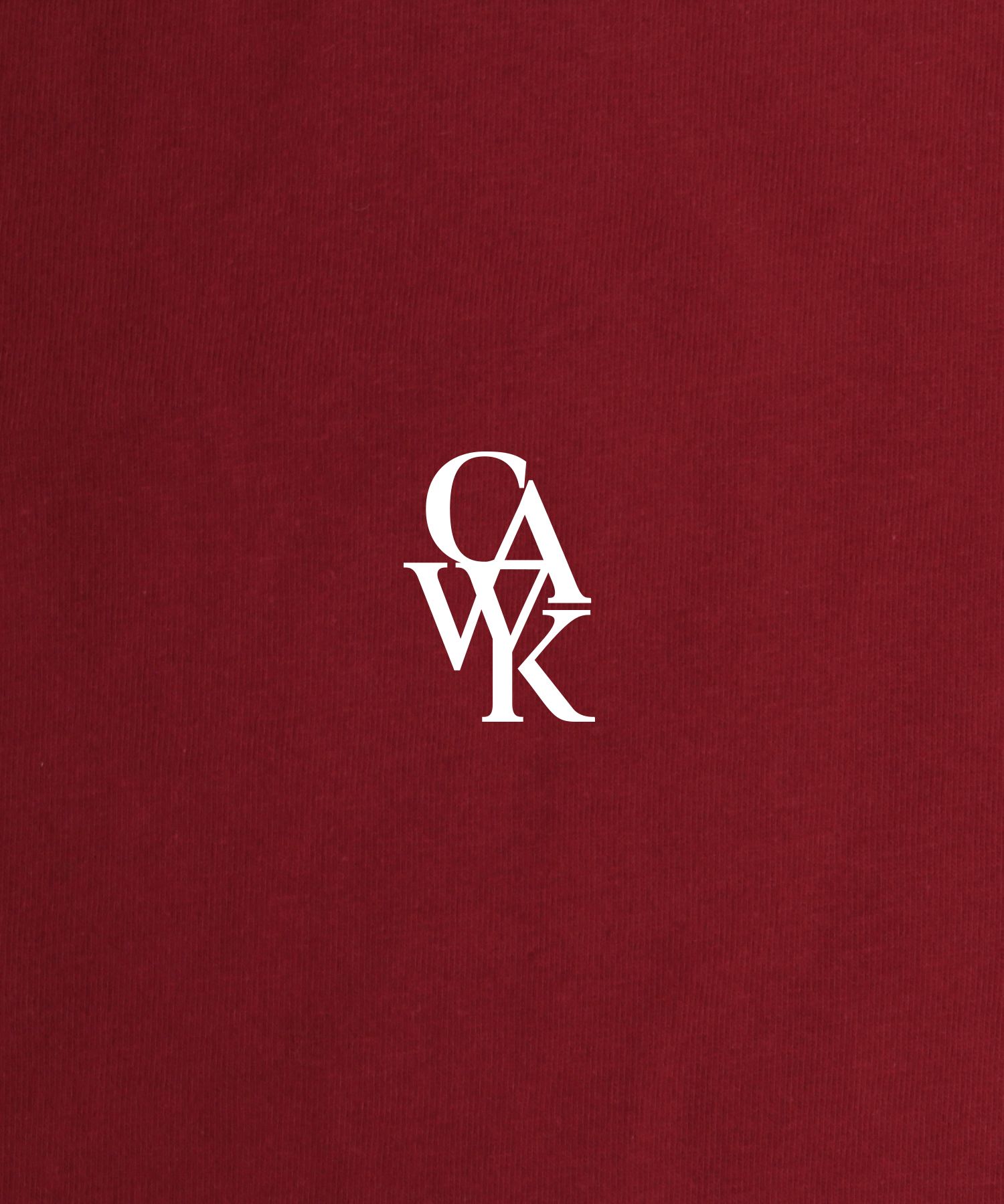 MUSINSA | CAMEL WORK CAWK logo short-sleeved T-shirt (wine)
