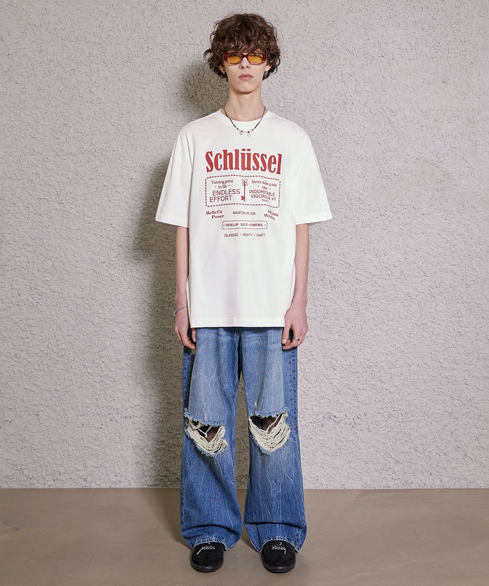 MUSINSA | MARTIN PLAN Answer Key Half T - WHITE