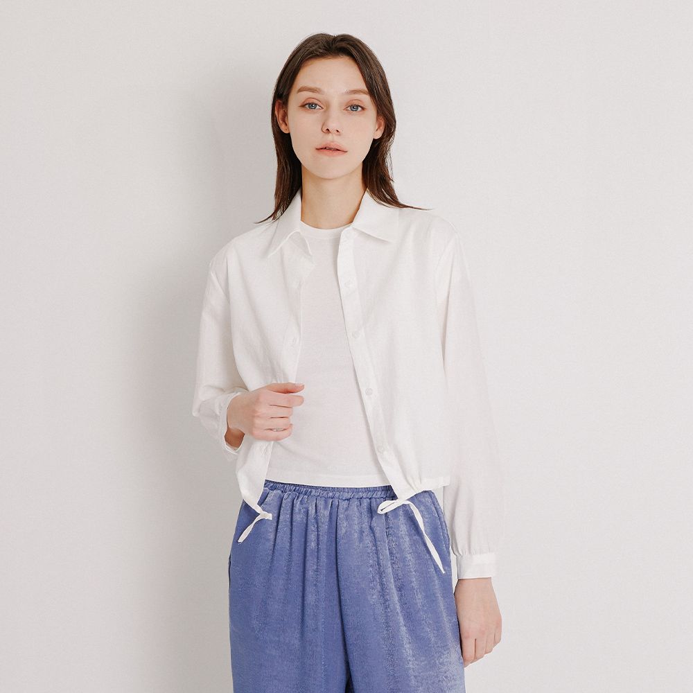 MUSINSA | VISITINNEWYORK Cropped string shirt (VZ3LSE3)