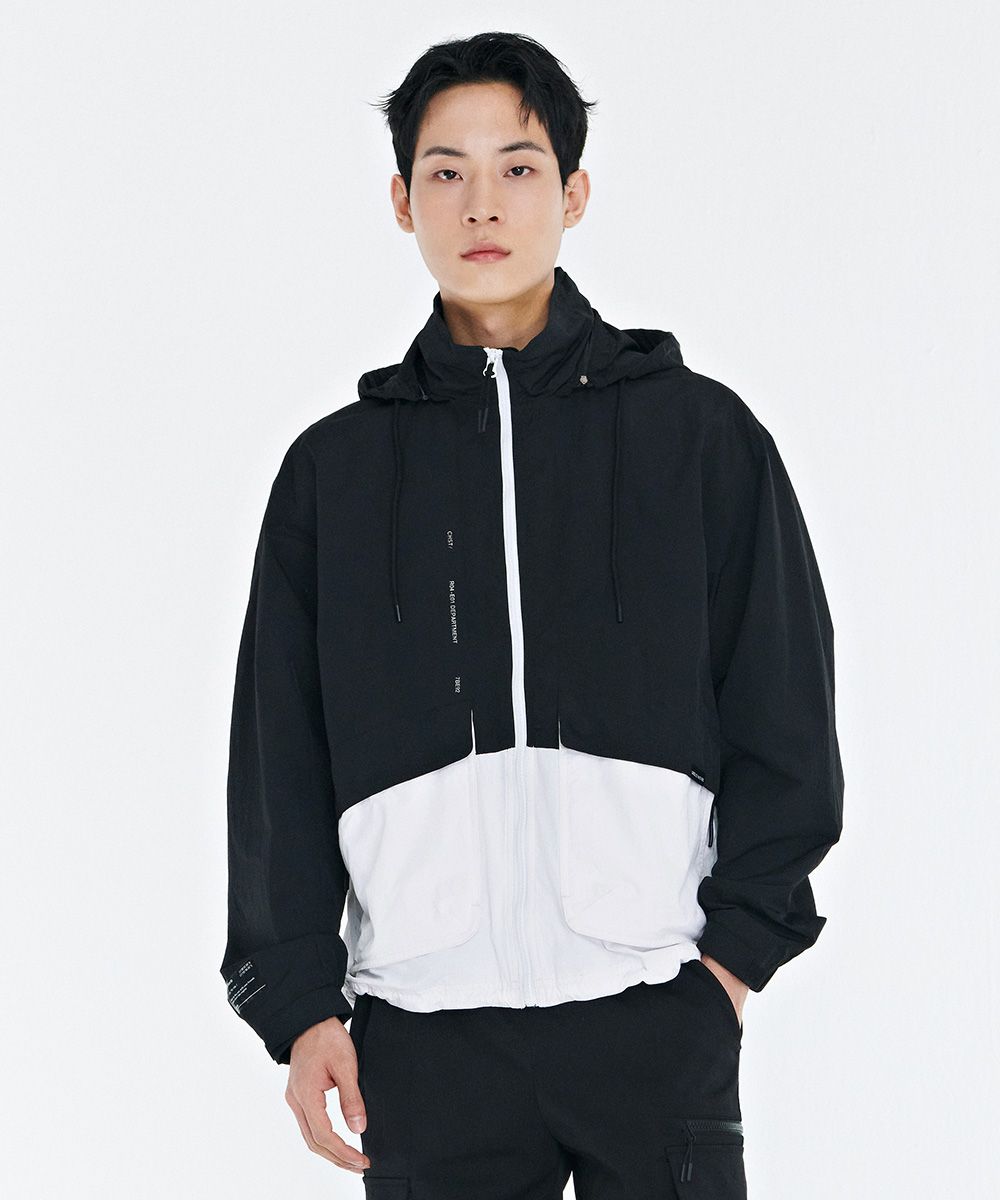 MUSINSA | CHASECULT Common color block hood detachable jumper-CBRU4122C03