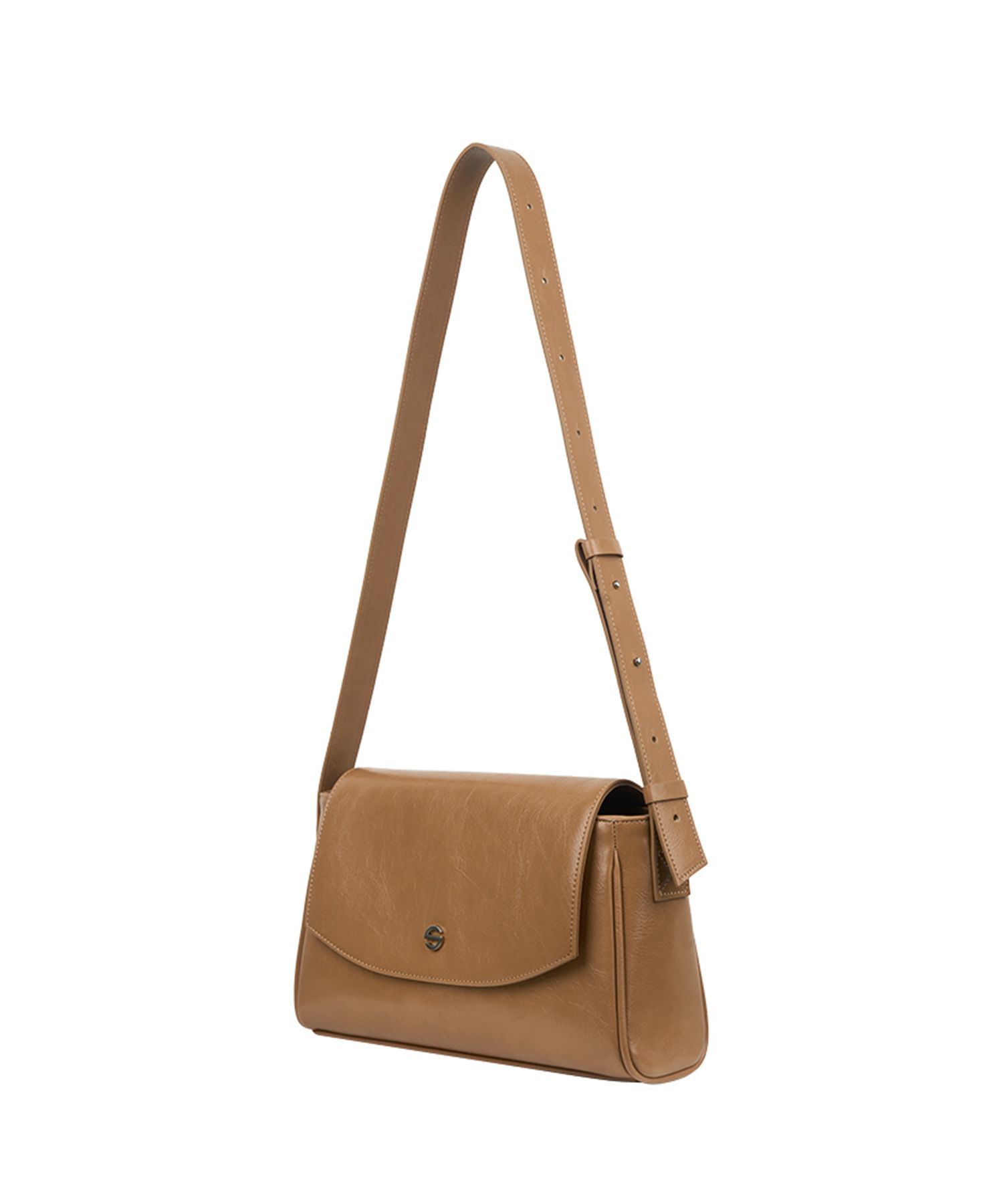 MUSINSA | SEMICODE capture bag mini - crinkle dark beige