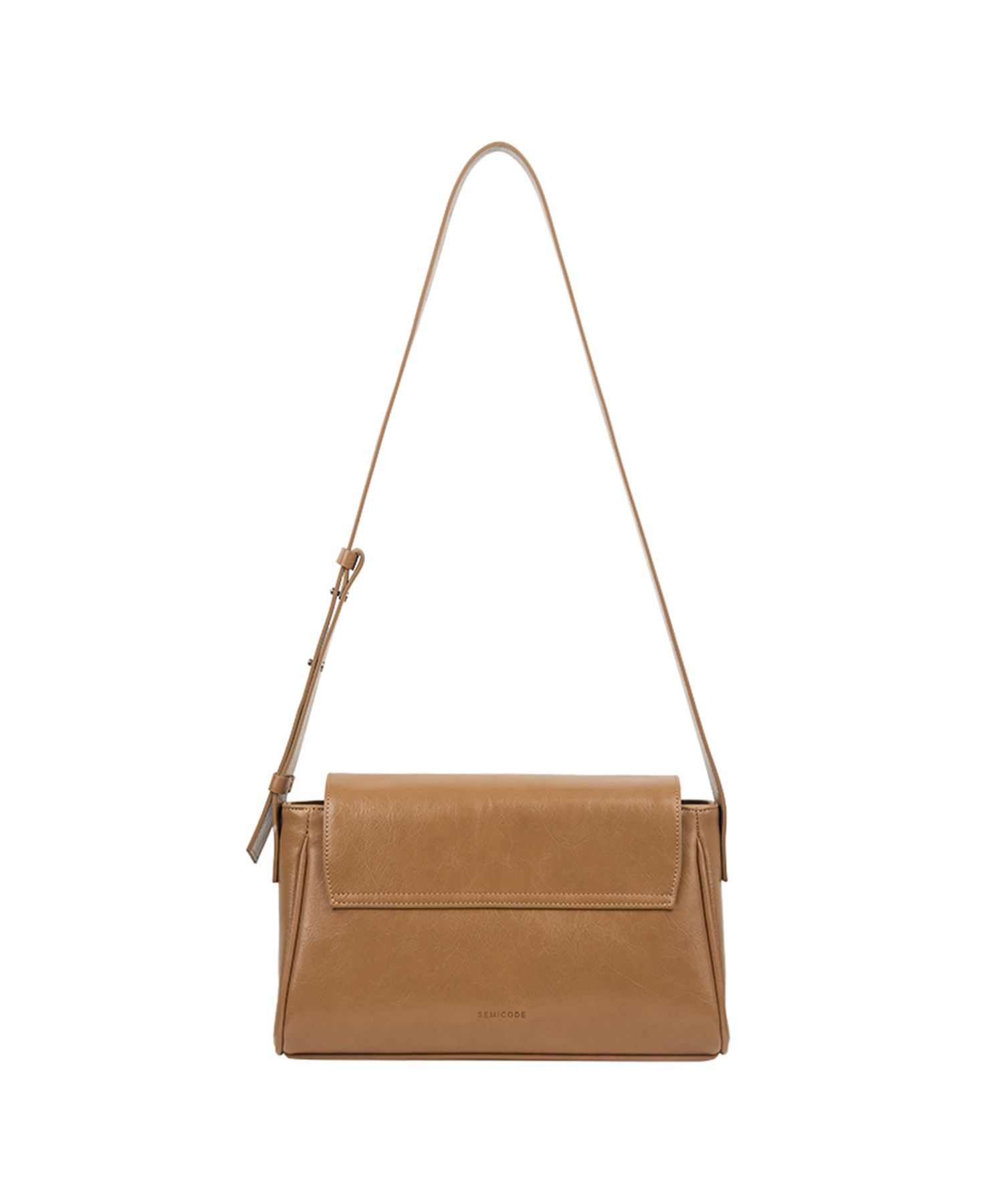 MUSINSA | SEMICODE capture bag mini - crinkle dark beige