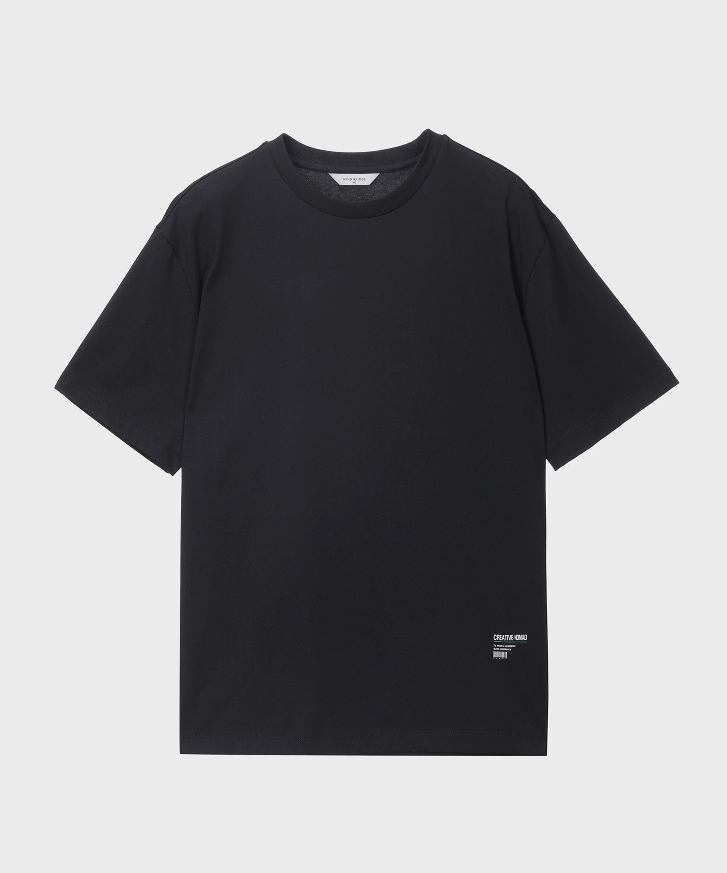 MUSINSA | MINDBRIDGE [Cool]Backpoint Semi-Over T-Shirt - 2color MXTS3113