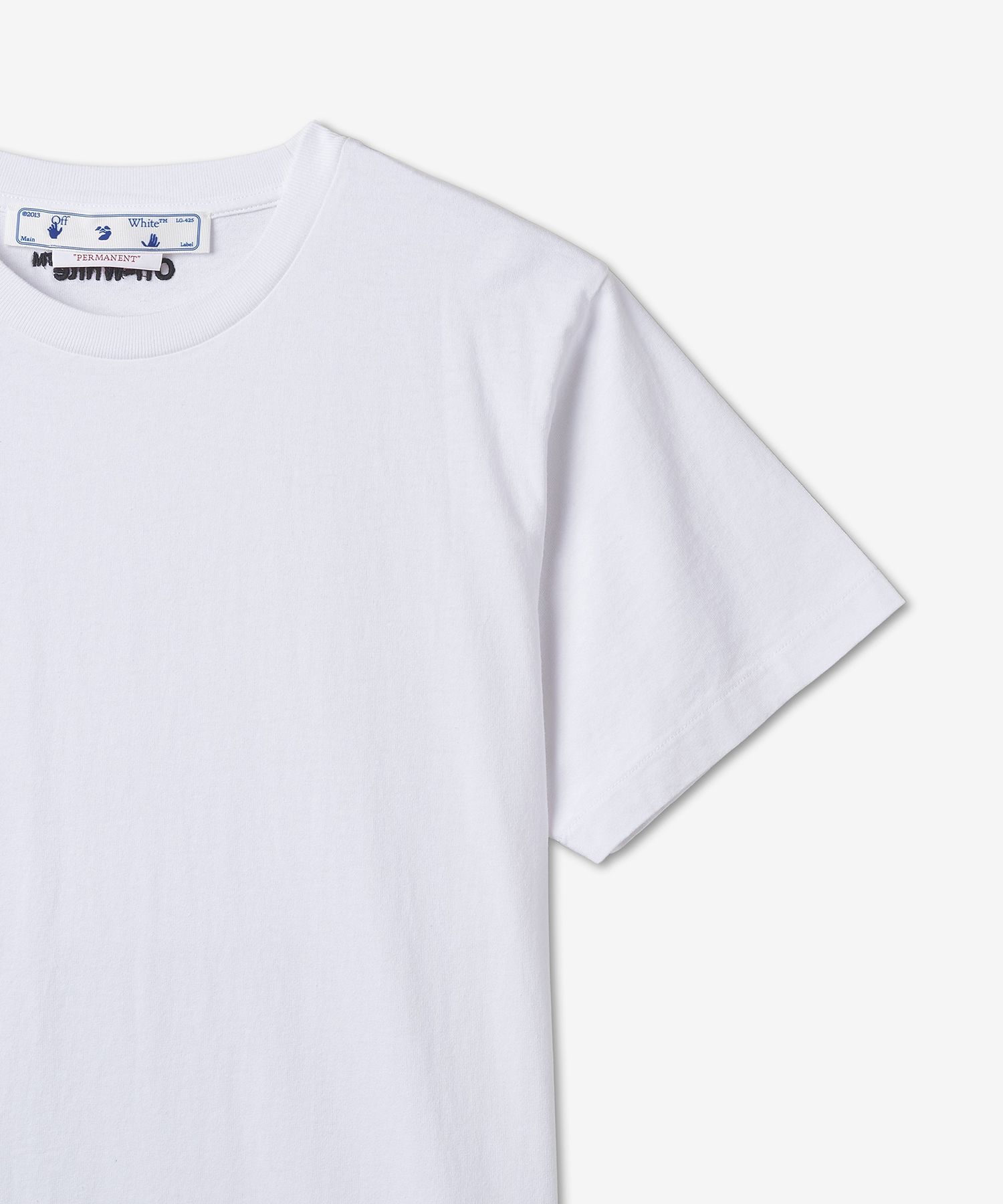 MUSINSA | Off White Basic Logo Print Short Sleeve T-shirt - White ...