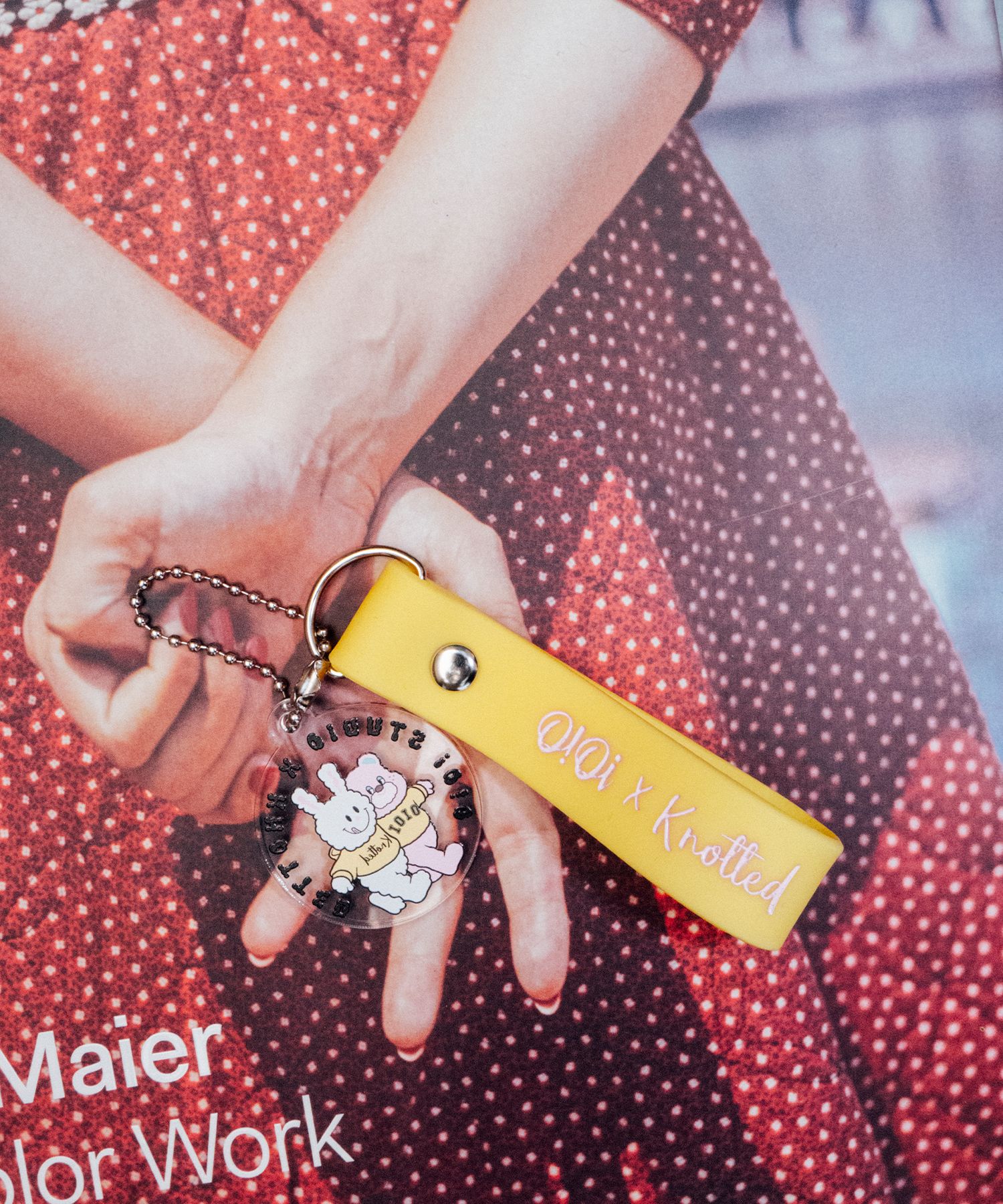 MUSINSA | OIOICOLLECTION [OIOI x Noted] CREAM BUNNY KEY RING_CLEAR