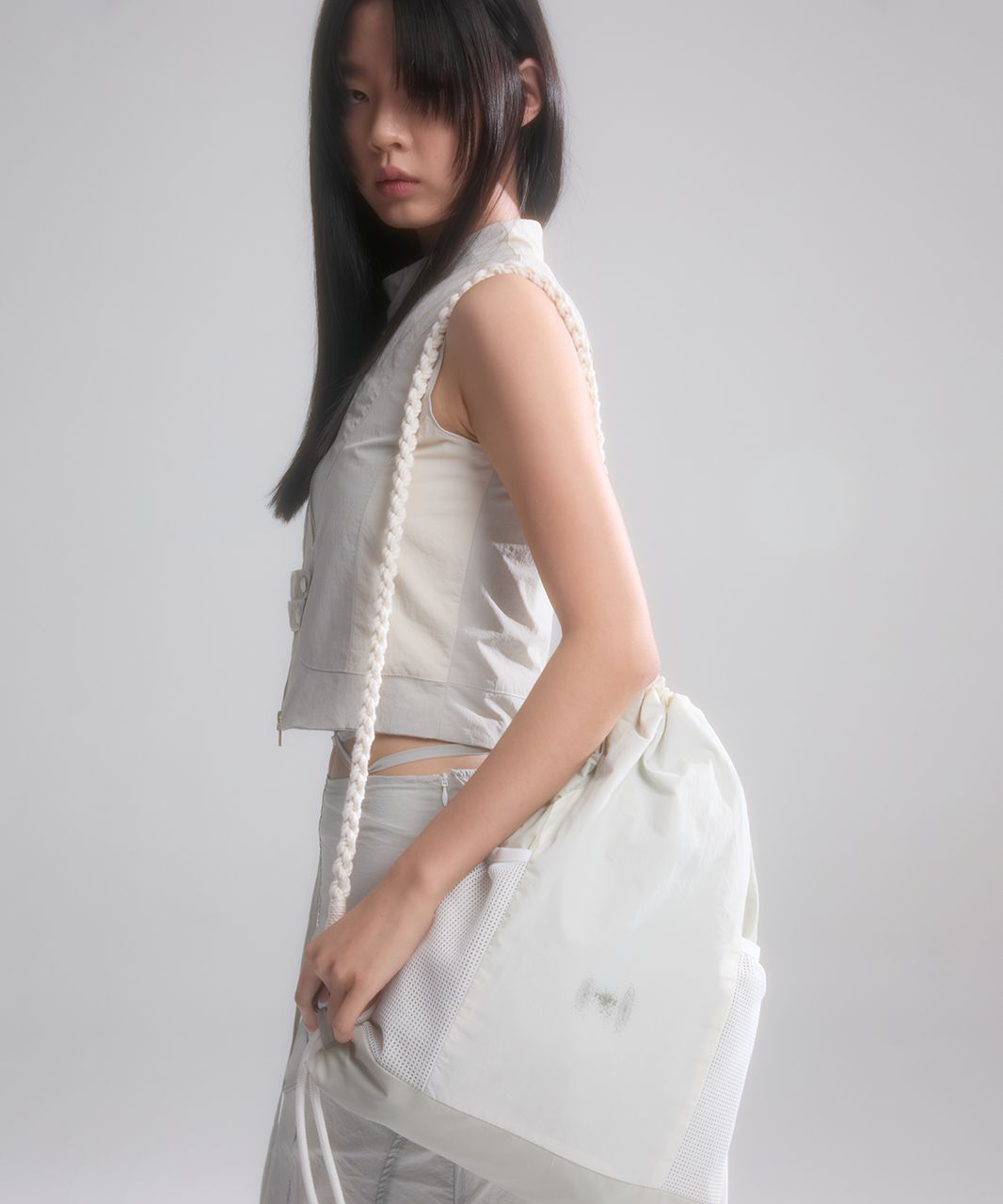 MUSINSA | FLAREUP Wave Handmade Gym Sack - Cream (FL-724)