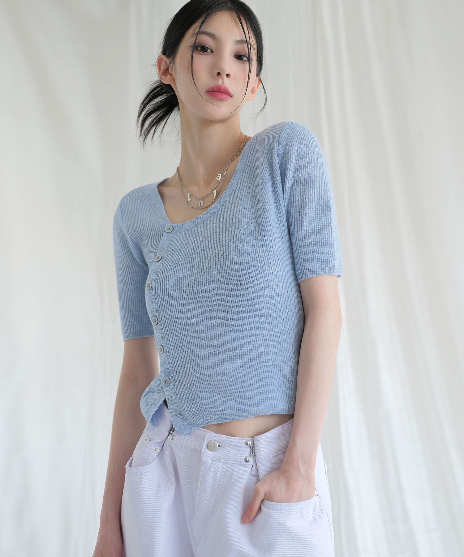 MUSINSA | AVANDRESS Becky Bamboo Short-Sleeve Knit - 5COL