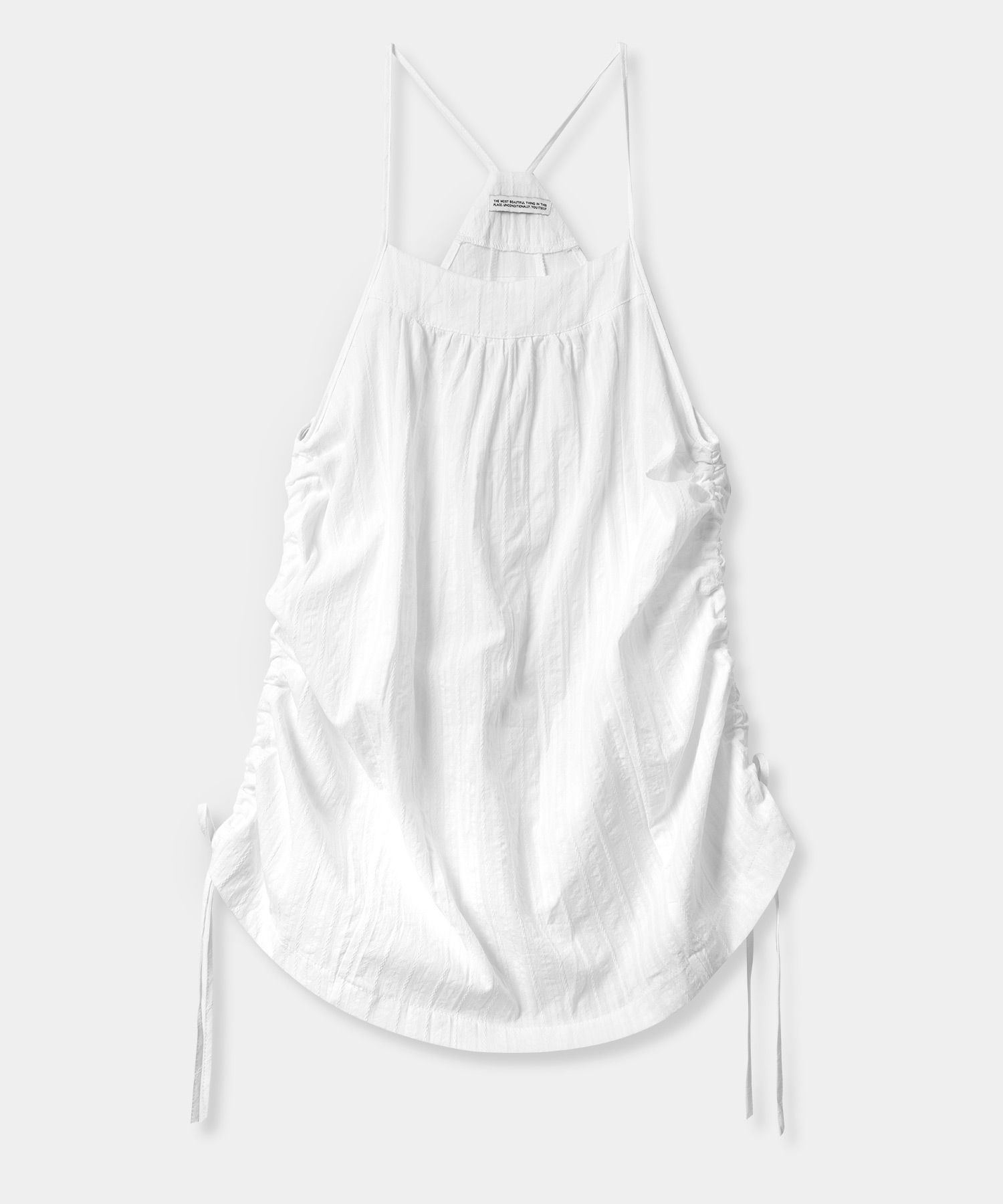 MUSINSA | SOME PLACE Layered String Shirring Sleeveless Mini One Piece ...