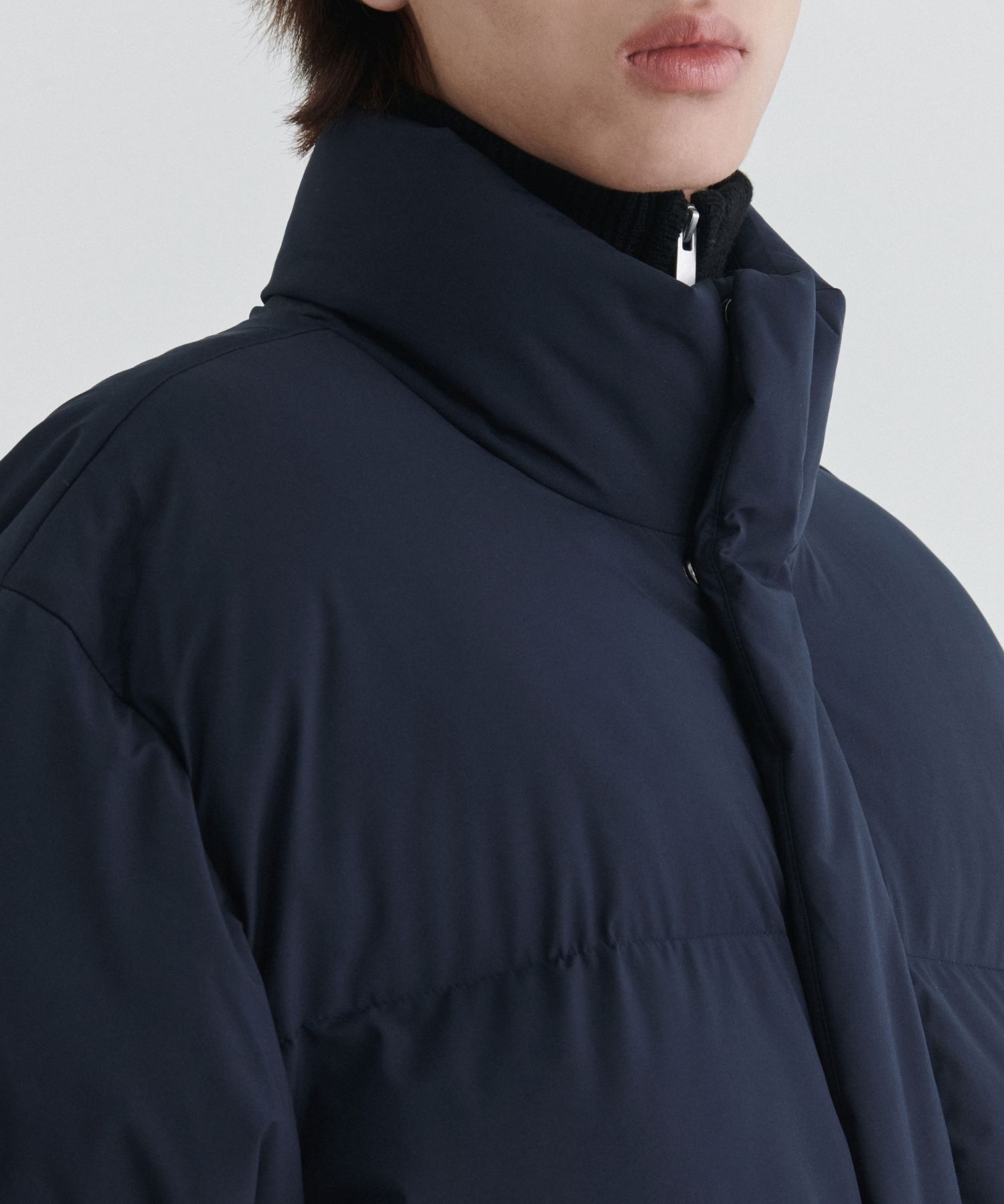 MUSINSA | MUSINSA STANDARD Daily puffer short padded jacket [navy]