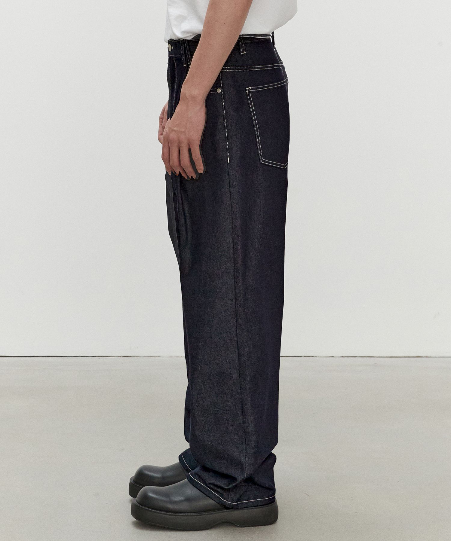 MUSINSA公式 | DECET Deep Pleats Wide Jeans DCPT030CPIndigo