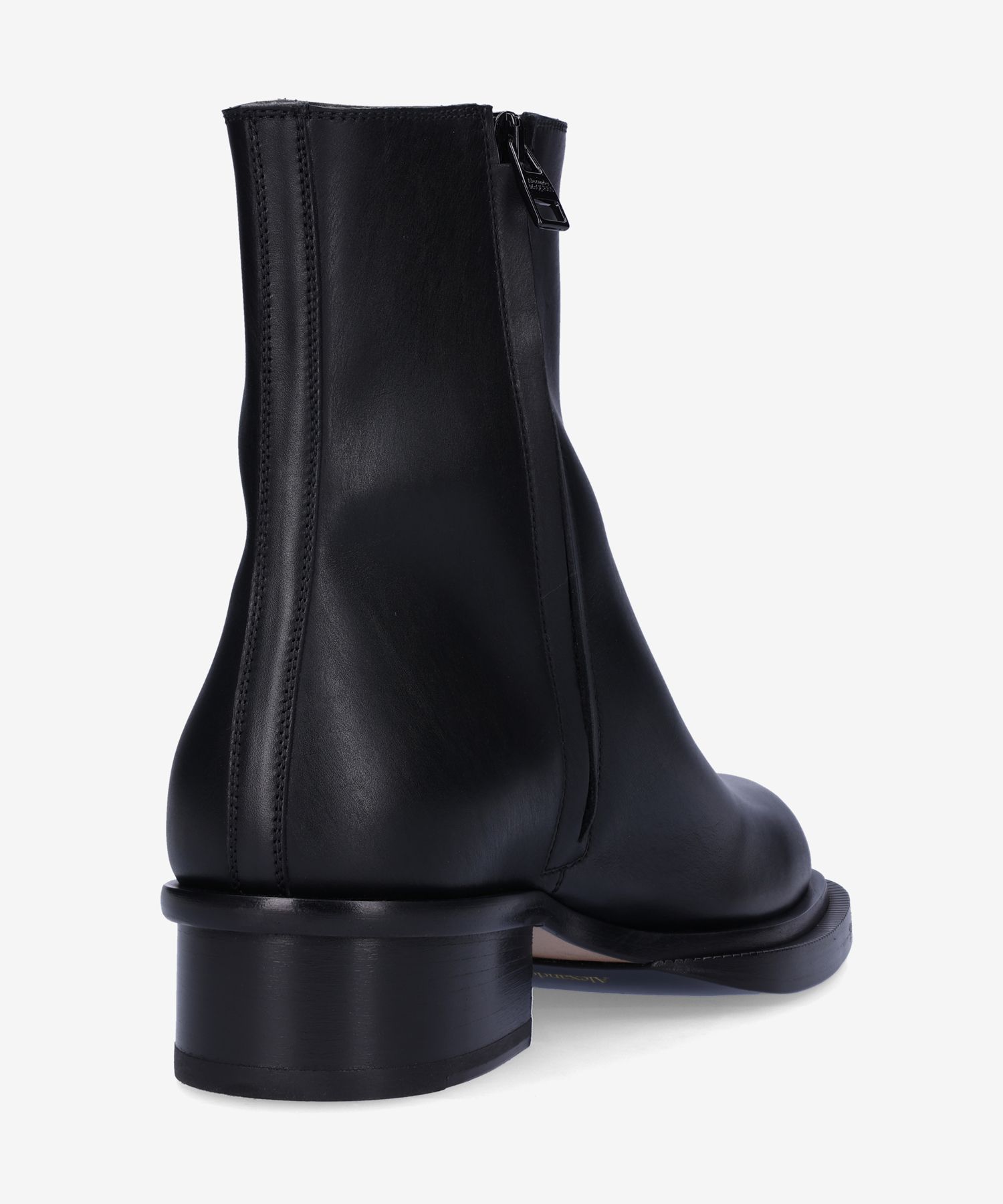 MUSINSA | ALEXANDER McQUEEN Cuban Stack Ankle Boots - Black ...