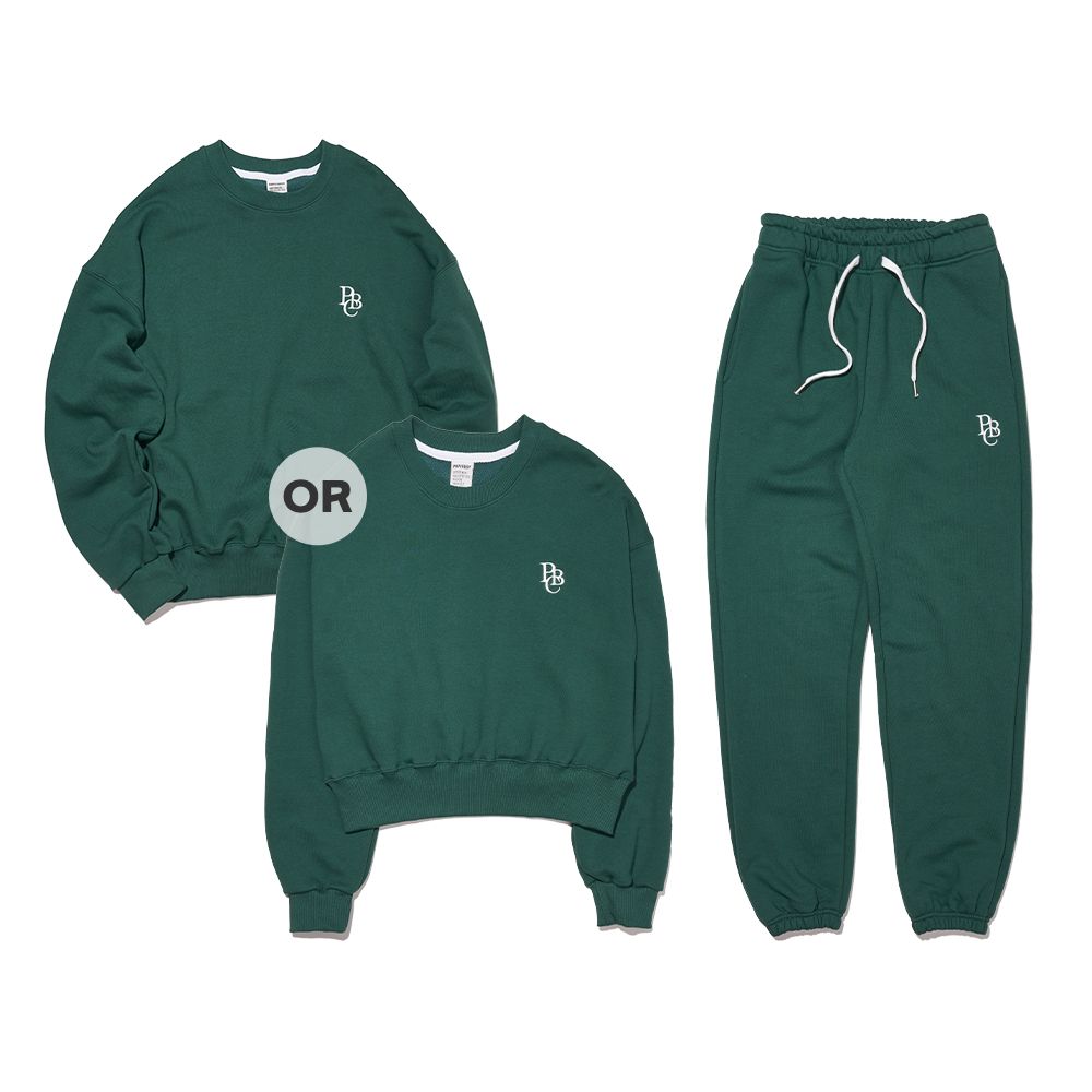 MUSINSA | PAPERBOY [Set] Women's PBC Sweat Set-Green