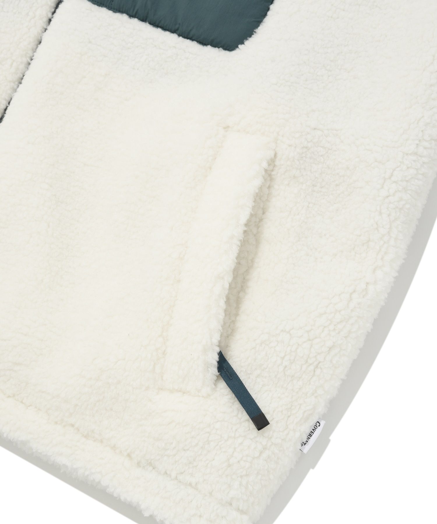 MUSINSA | COVERNAT Reversible Compiboa Hoody Zip-up Jacket White