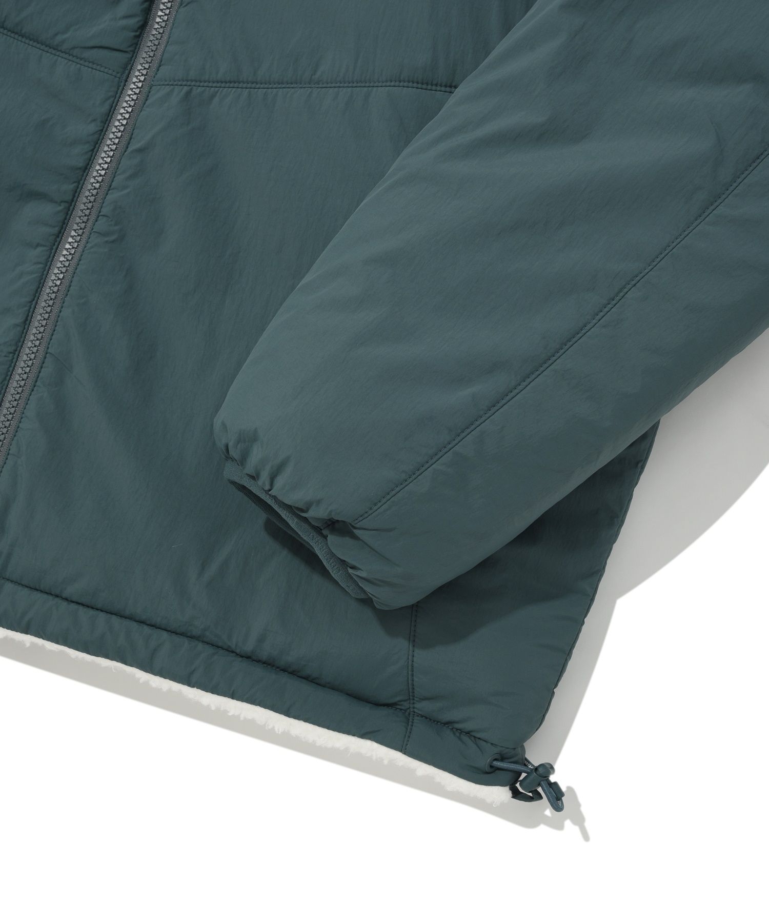 MUSINSA | COVERNAT Reversible Compiboa Hoody Zip-up Jacket White