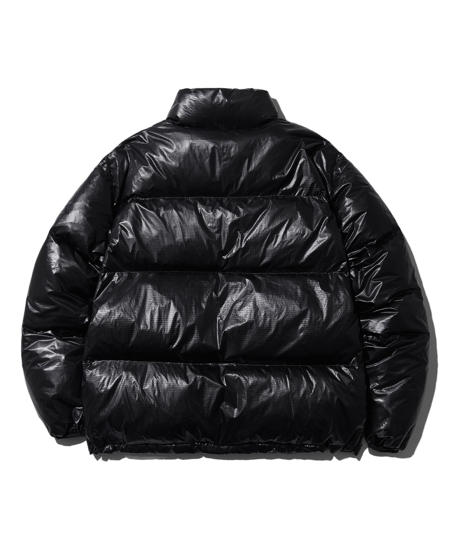 MUSINSA | URBANDTYPE Essential Puffer Duck Down Short Padding_Glossy Black