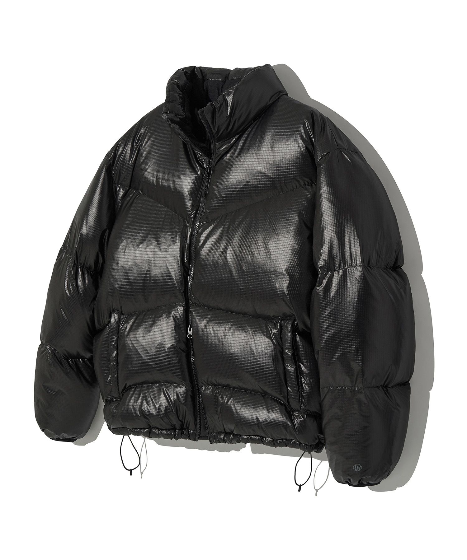 MUSINSA | URBANDTYPE Essential Puffer Duck Down Short Padding_Glossy Black