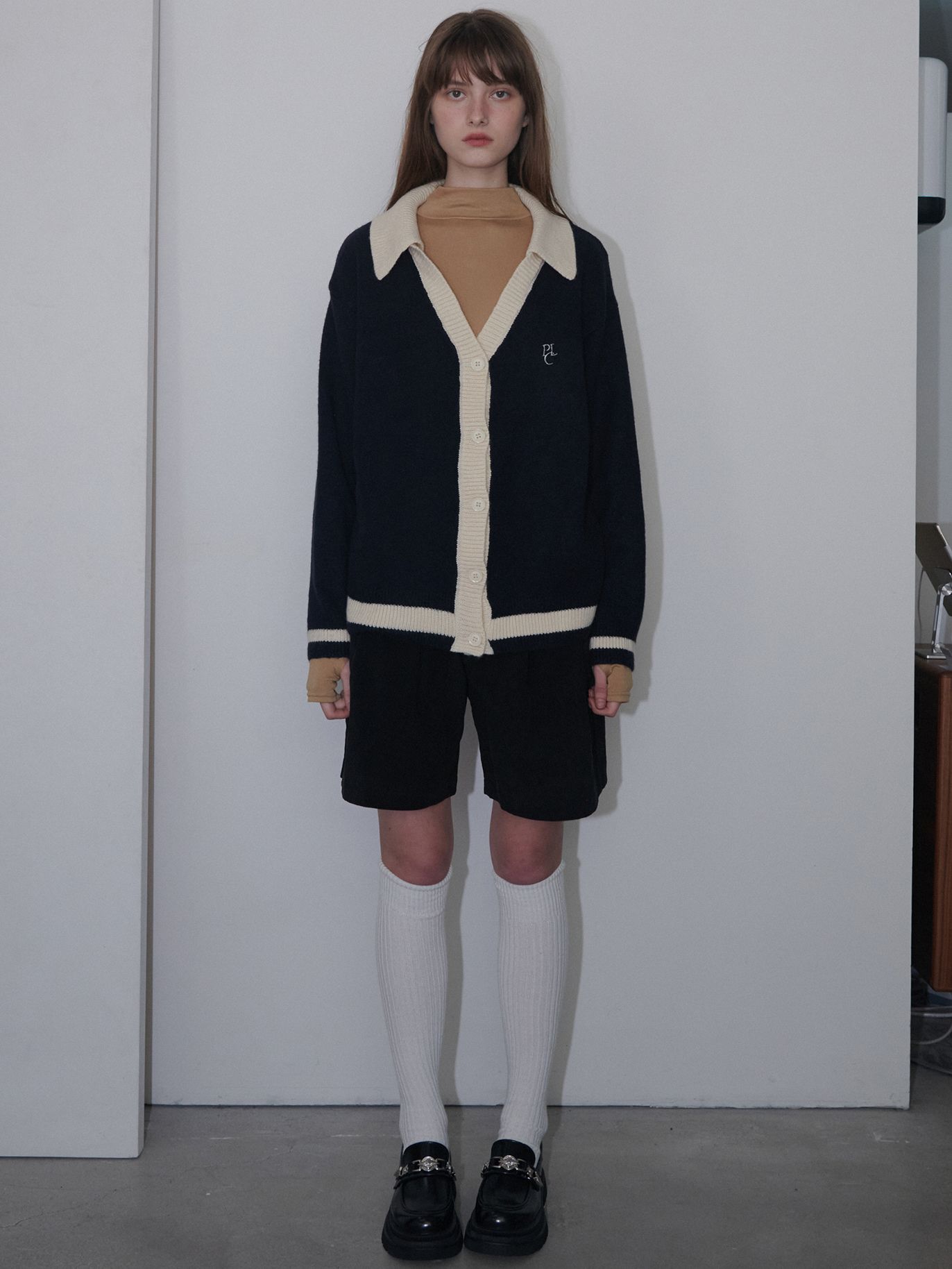 MUSINSA | PLACE STUDIO [Mellow X PLACE] Preppy Mix Cable Knit Collar ...