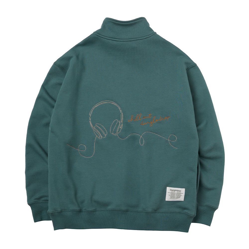 MUSINSA | DANGLEDROP Music On Half Zip Up Green