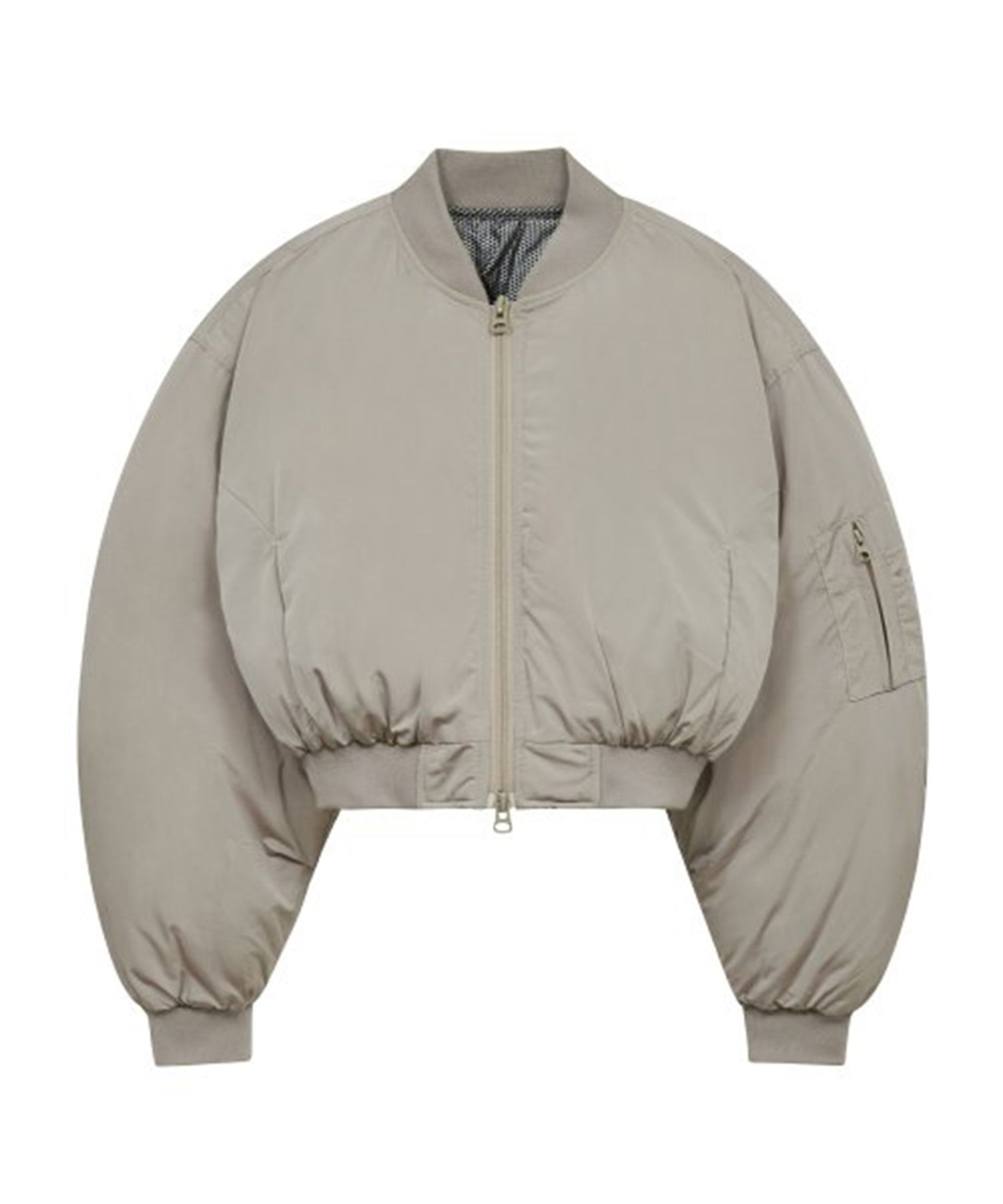 MUSINSA公式 | VIVABROWN 85-VIVA021 [2-way] ma-1 crop short padding beige