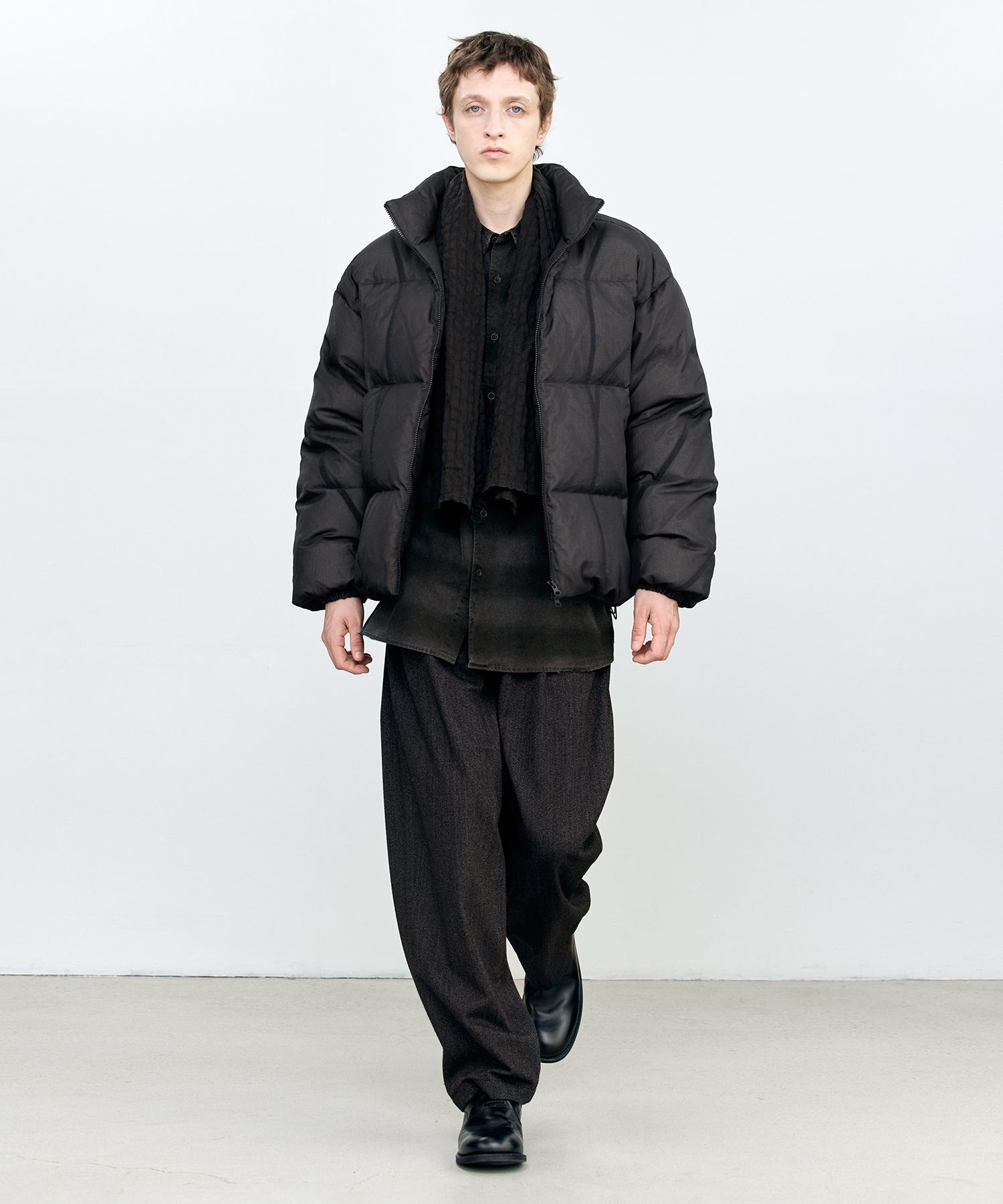 MUSINSA | INSILENCE Double layered down jacket BLACK