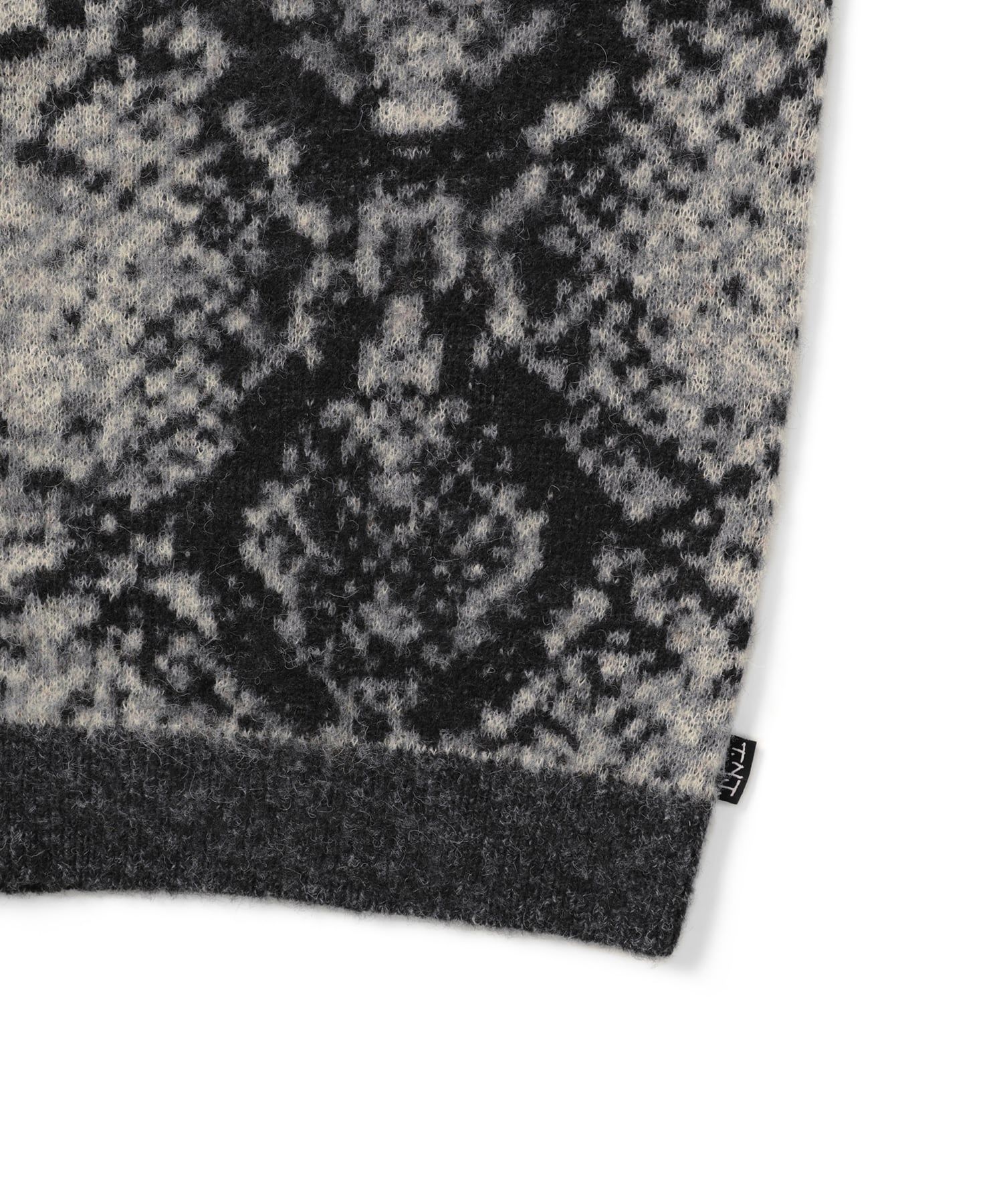 MUSINSA | thisisneverthat® Python Jacquard Knit Cardigan Black