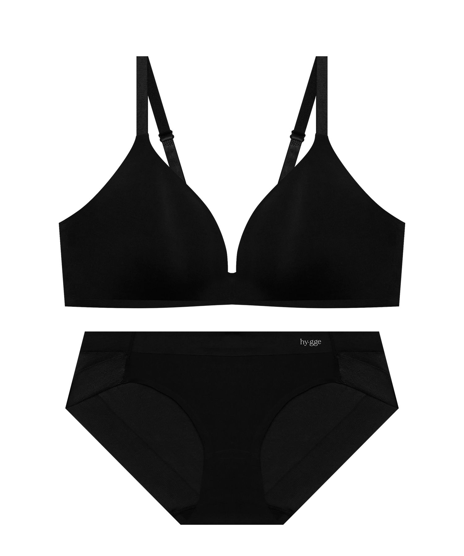 MUSINSA | HYGGE UNDERWEAR [MODERN][SET] Modern no-wire bra and panties set - 4 Colors