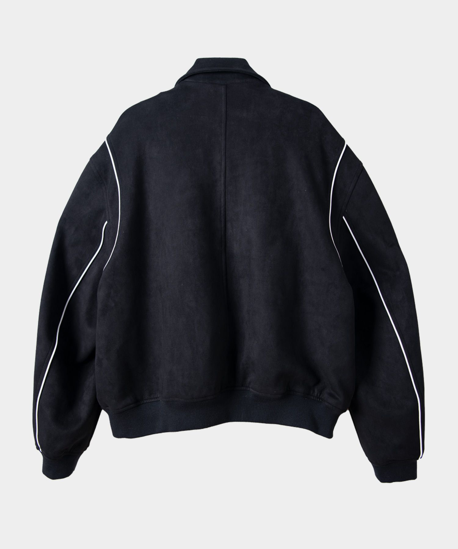 MUSINSA | PLACE STUDIO Vegan Suede Overfit Collar Piping Line Jacket ...