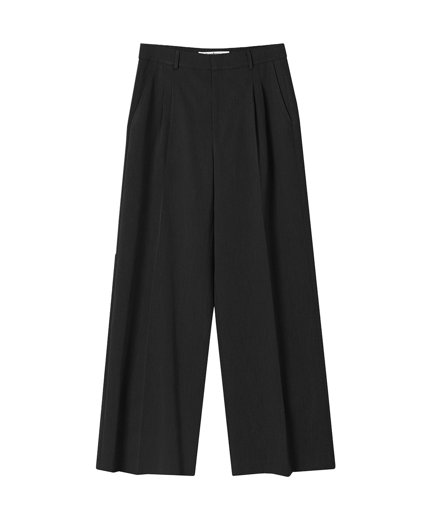 MUSINSA | AVANDRESS Smart Tuck Slacks BLACK