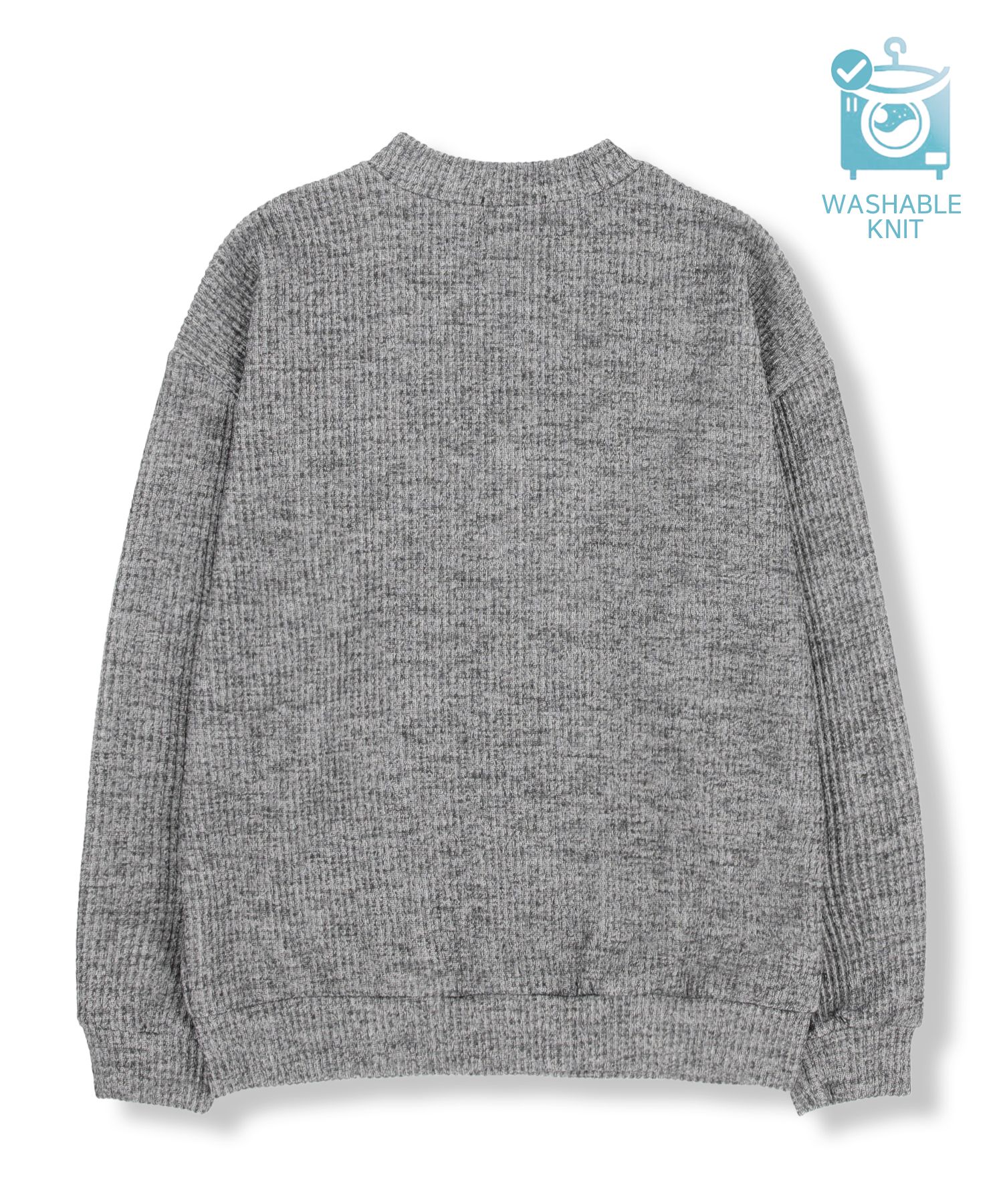 MUSINSA | NP STUDIO Two Way Ribbed Knit Zip-Up Gray