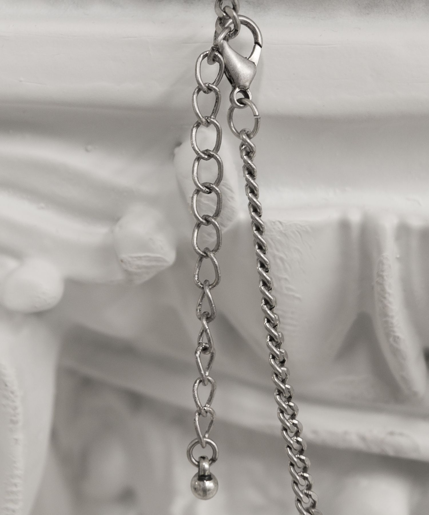 MUSINSA | BLESSED BULLET Classic chain necklace-vintage silver