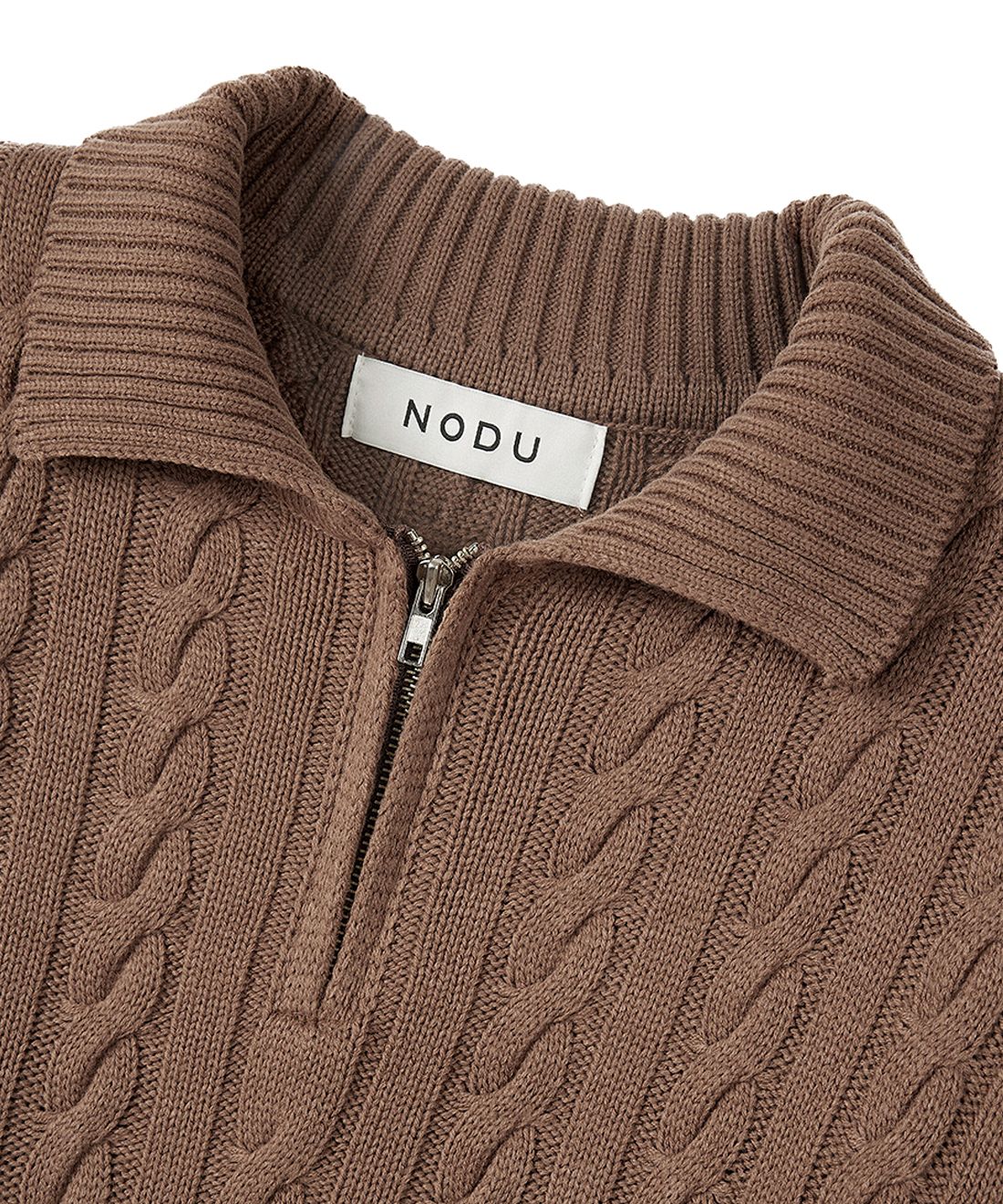 MUSINSA | NODU Philip Bold Cable Knit [Brown]