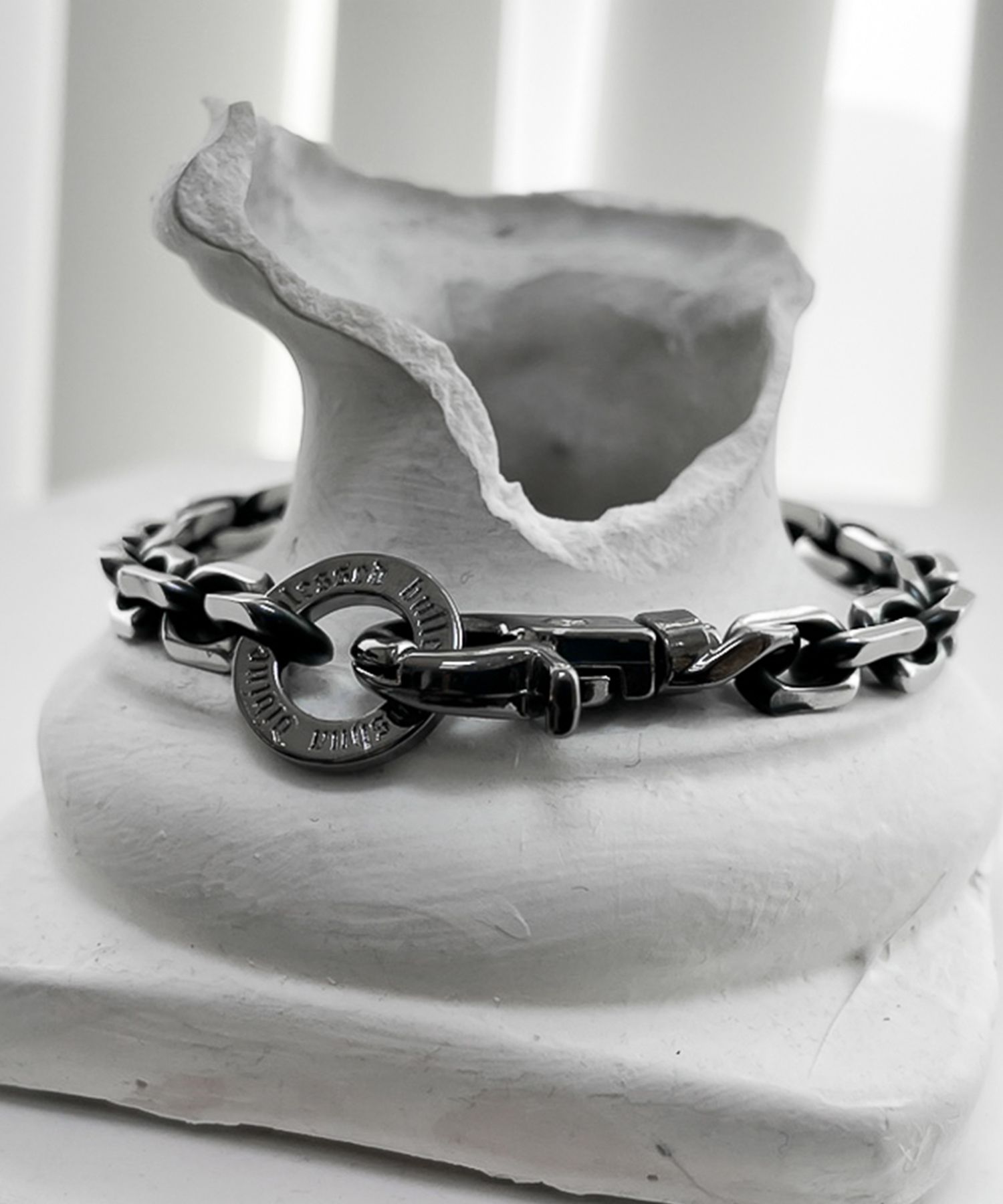 MUSINSA | BLESSED BULLET 9mm black line original chain bracelet-black ...