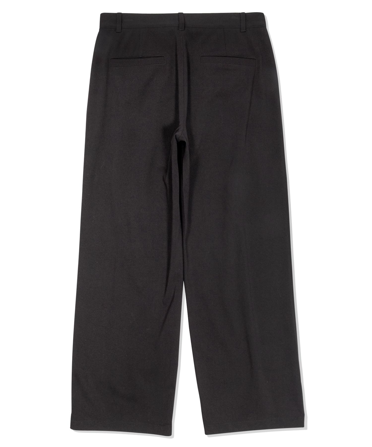 MUSINSA | ROMANTIC CROWN Belted wide slacks_black