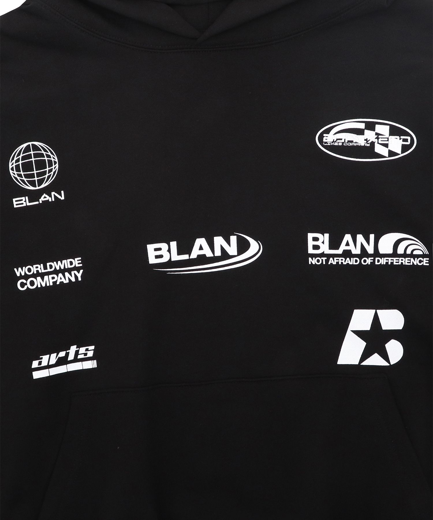 MUSINSA | CACTUSDONUTMARKET BLAN HOODIE - BLACK