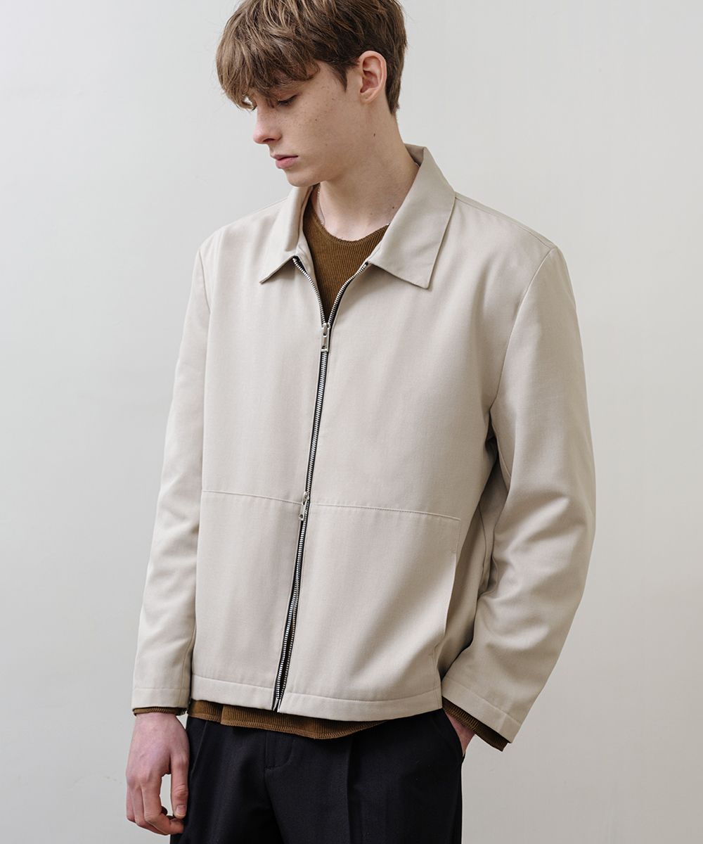 MUSINSA | LEMAIN SECOND Minimal overfit two-way jacket [beige]